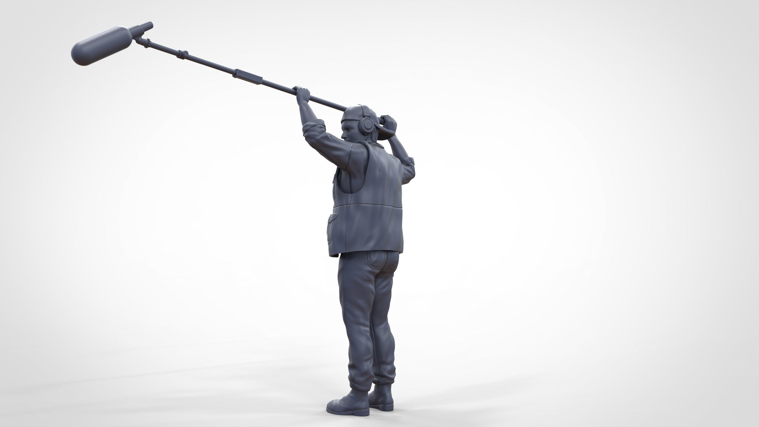 N3 Reporter or Sound Boom Operator 3D model 3D printable | CGTrader