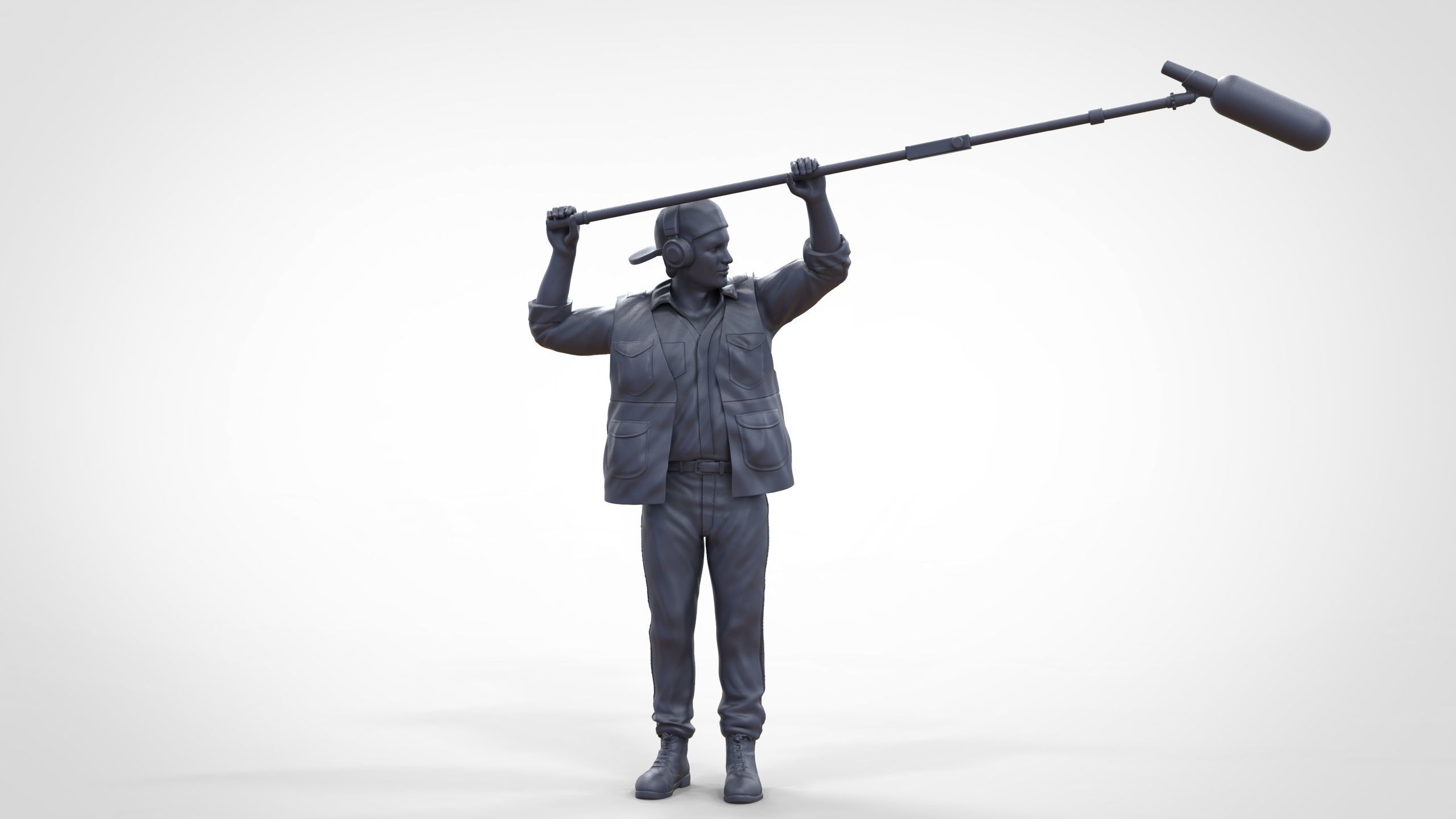 N3 Reporter or Sound Boom Operator 3D model 3D printable | CGTrader