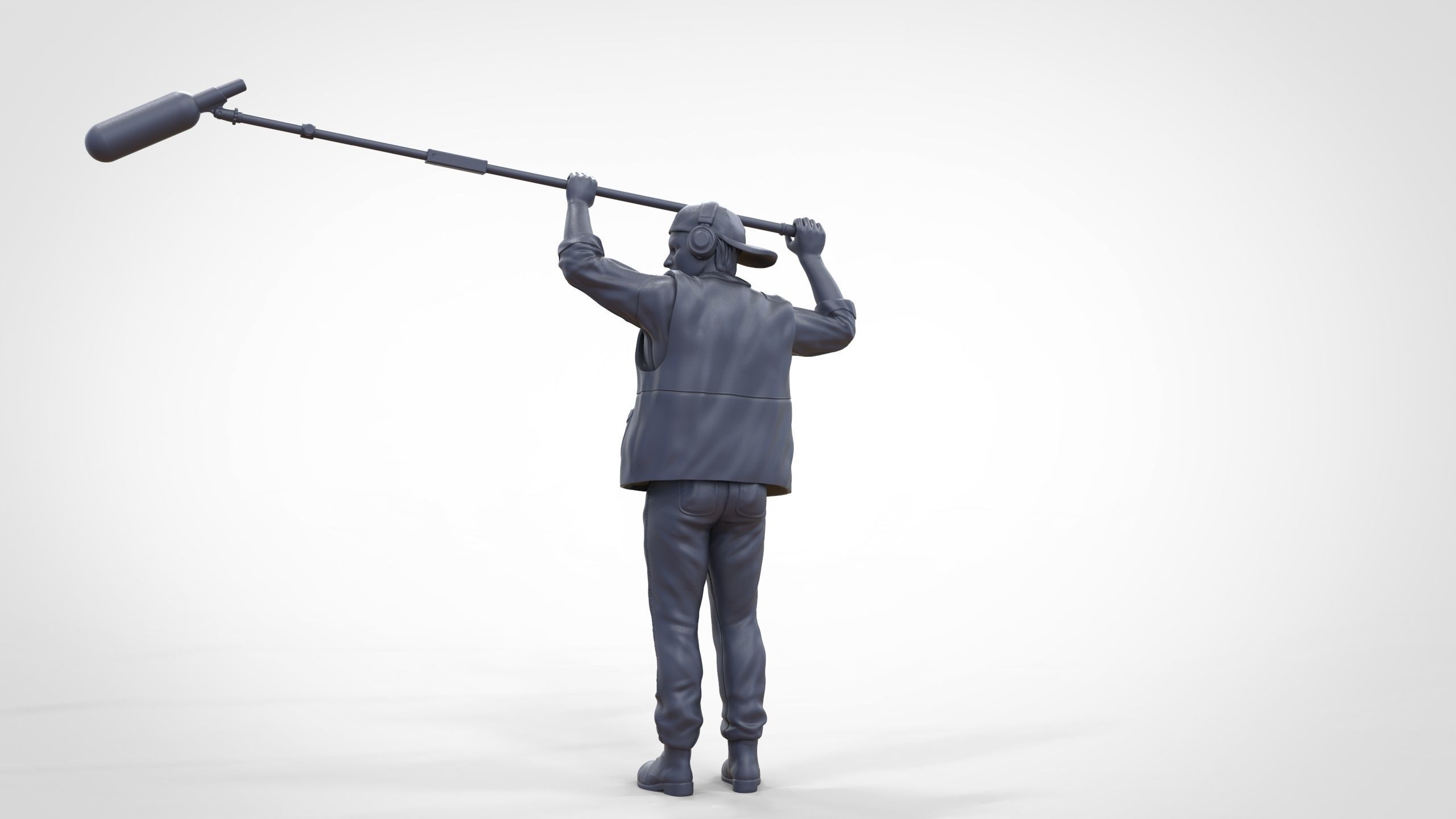 N3 Reporter or Sound Boom Operator 3D model 3D printable | CGTrader