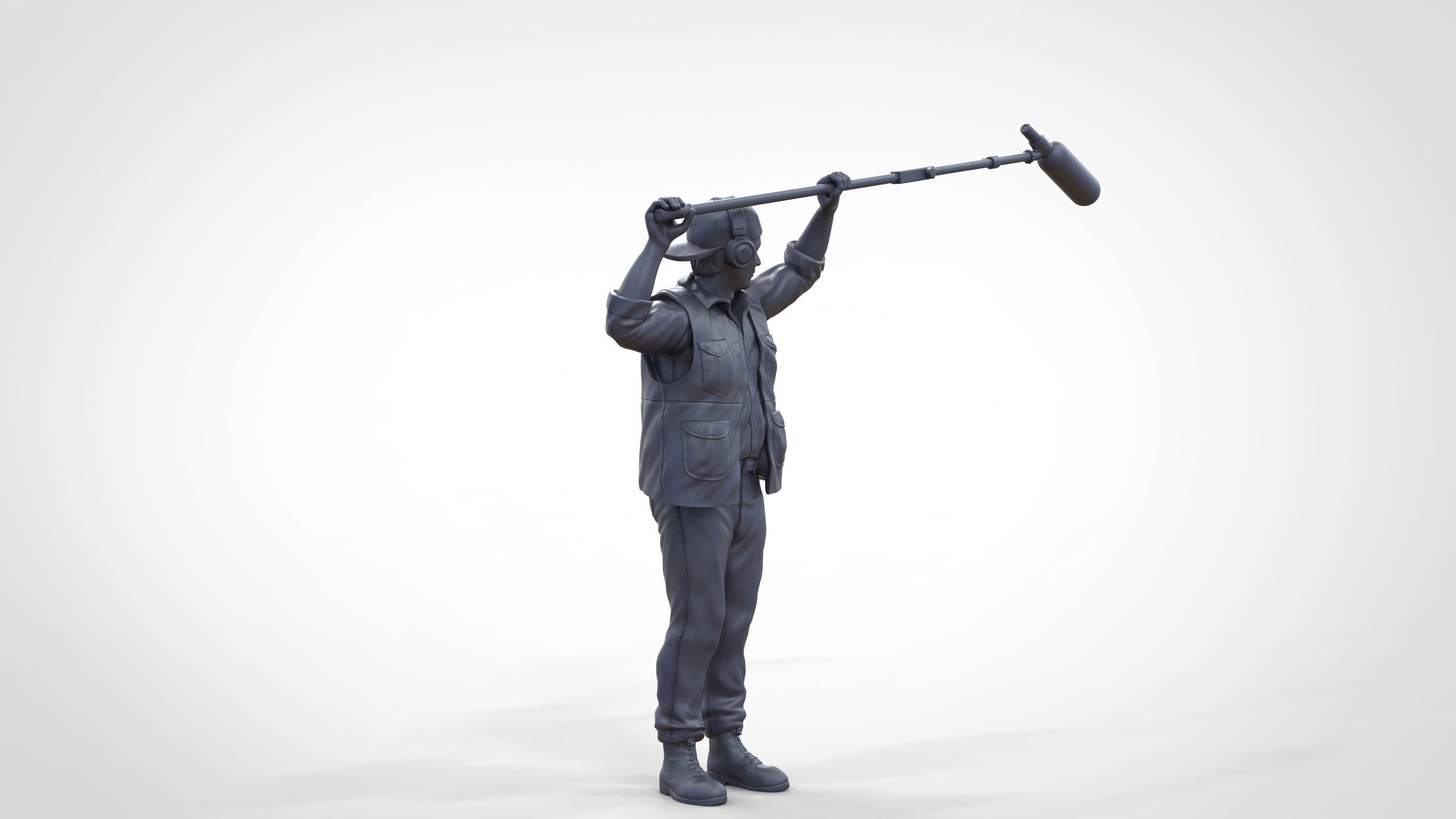 N3 Reporter or Sound Boom Operator 3D model 3D printable | CGTrader