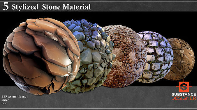 5 Stylized Stone Material Texture | CGTrader