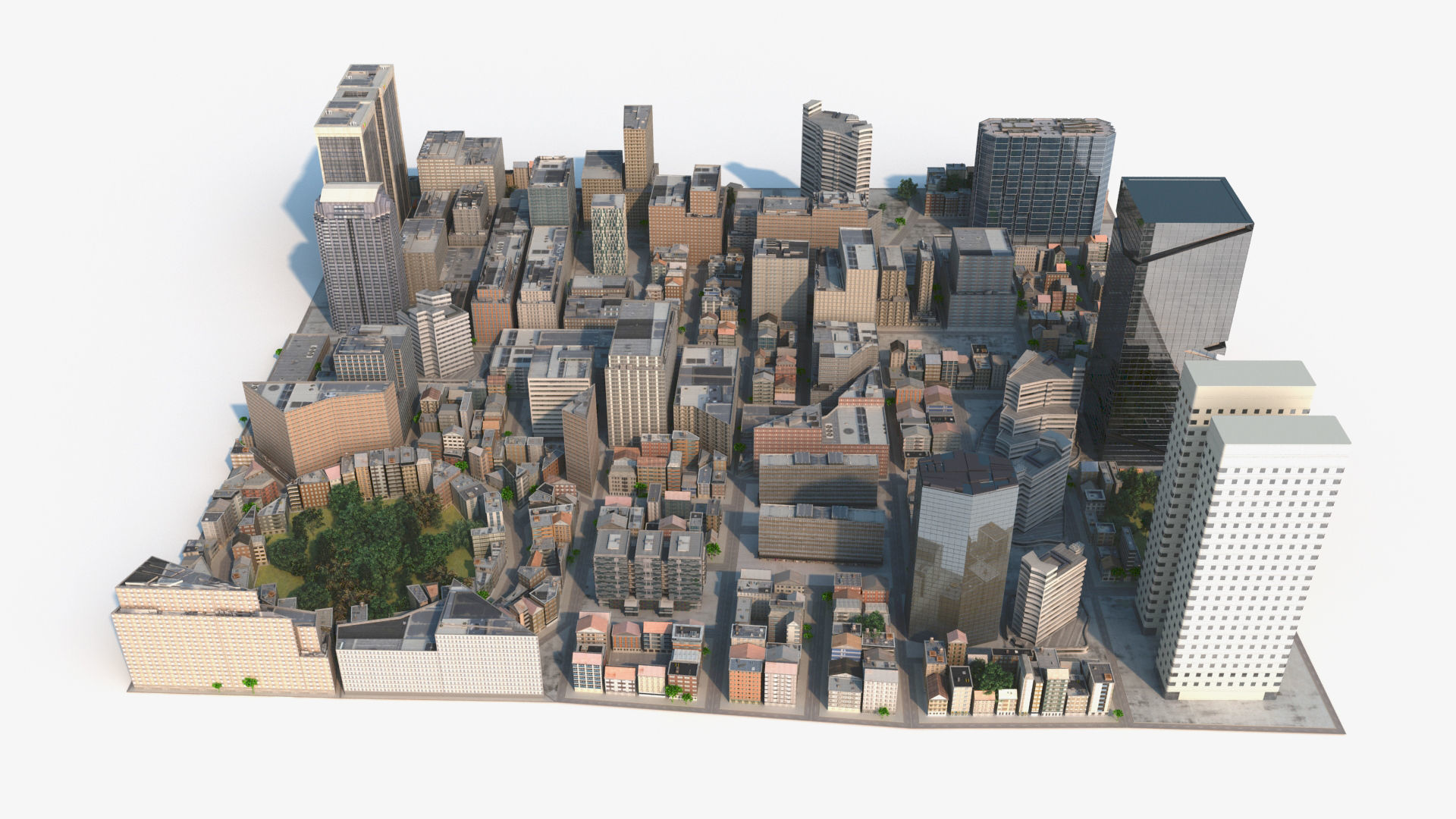 city scene model 3D model | CGTrader