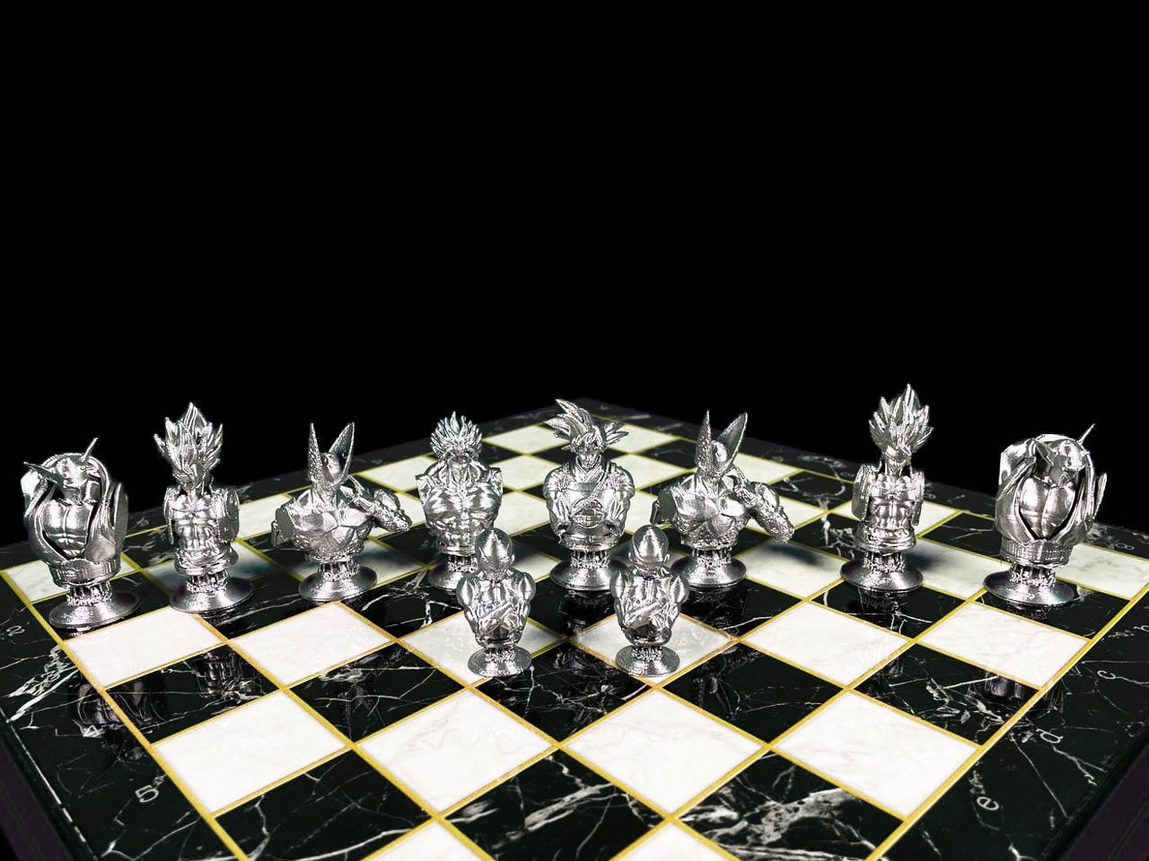 Anime Characters Chess Set-Dragon Ballz Versus My Hero Academia 3D ...