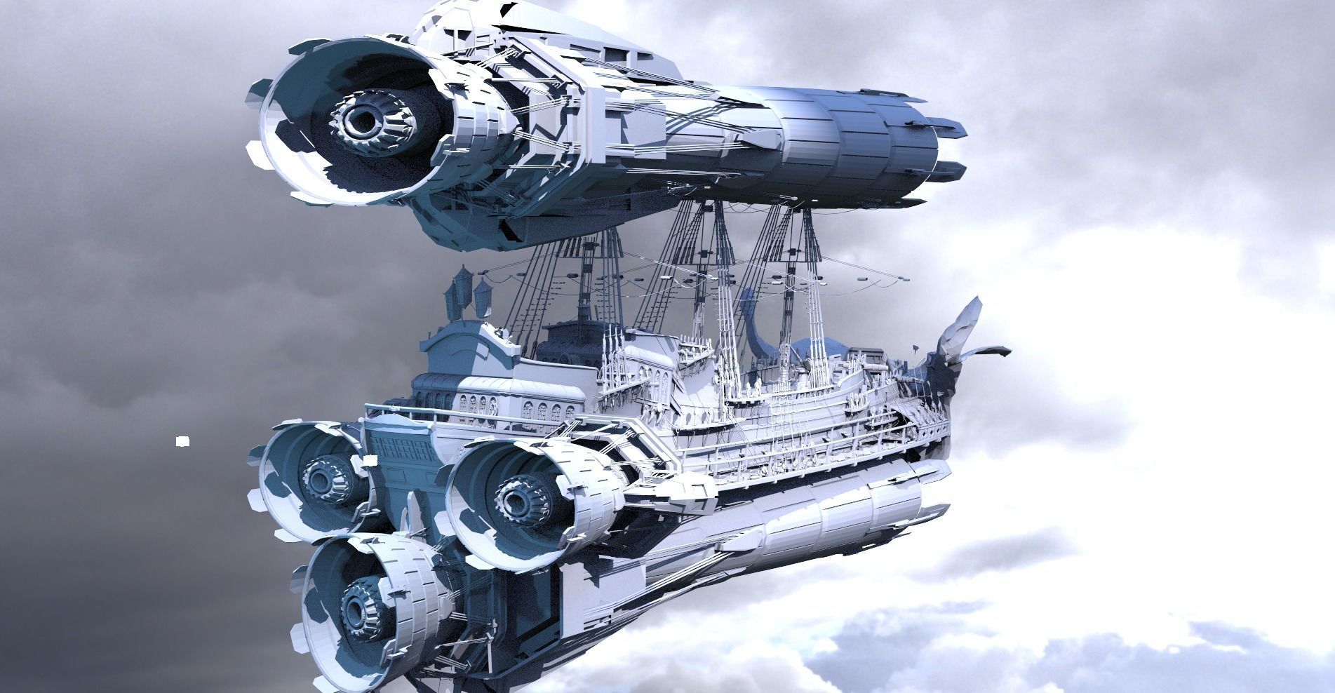 Jet Fusion Airship 3D model | CGTrader