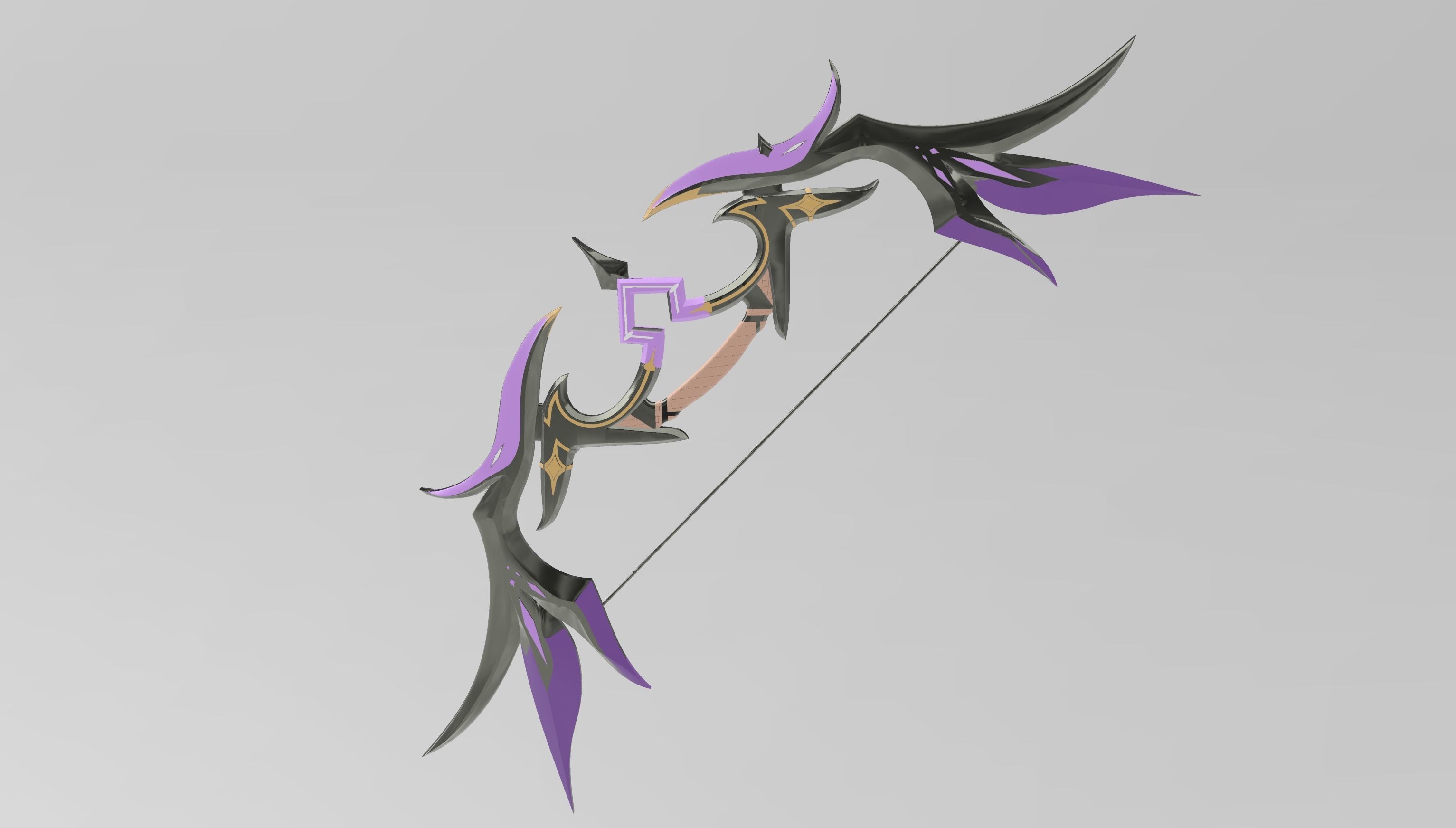 Fischl Mitternachts Waltz Bow 3D Model - Genshin Impact Cosplay 3D ...