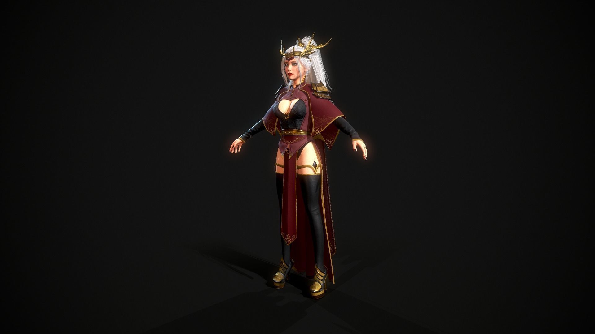 3D model Dark Mage - Modular Game Ready VR / AR / low-poly rigged ...
