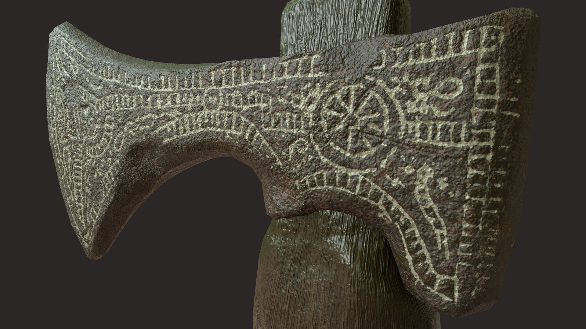 3D model Rust museum scandinavian battle axe VR / AR / low-poly | CGTrader