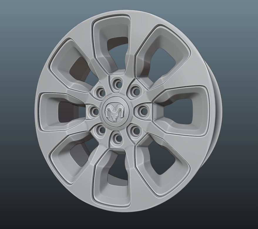 5th GEN RAM STOCK 8 LUG RIM 3D model | CGTrader