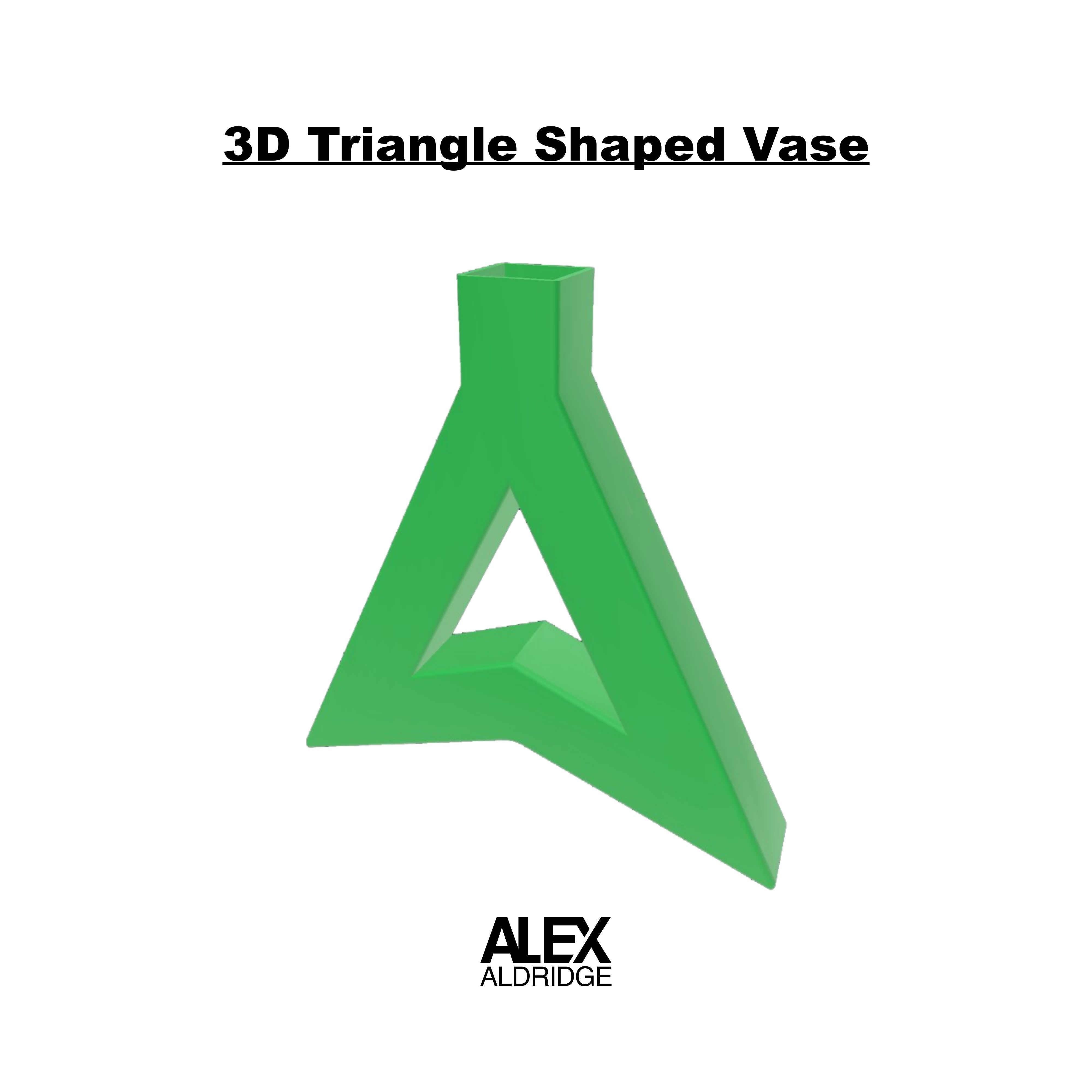3D Triangle Shaped Vase 3D model 3D printable | CGTrader