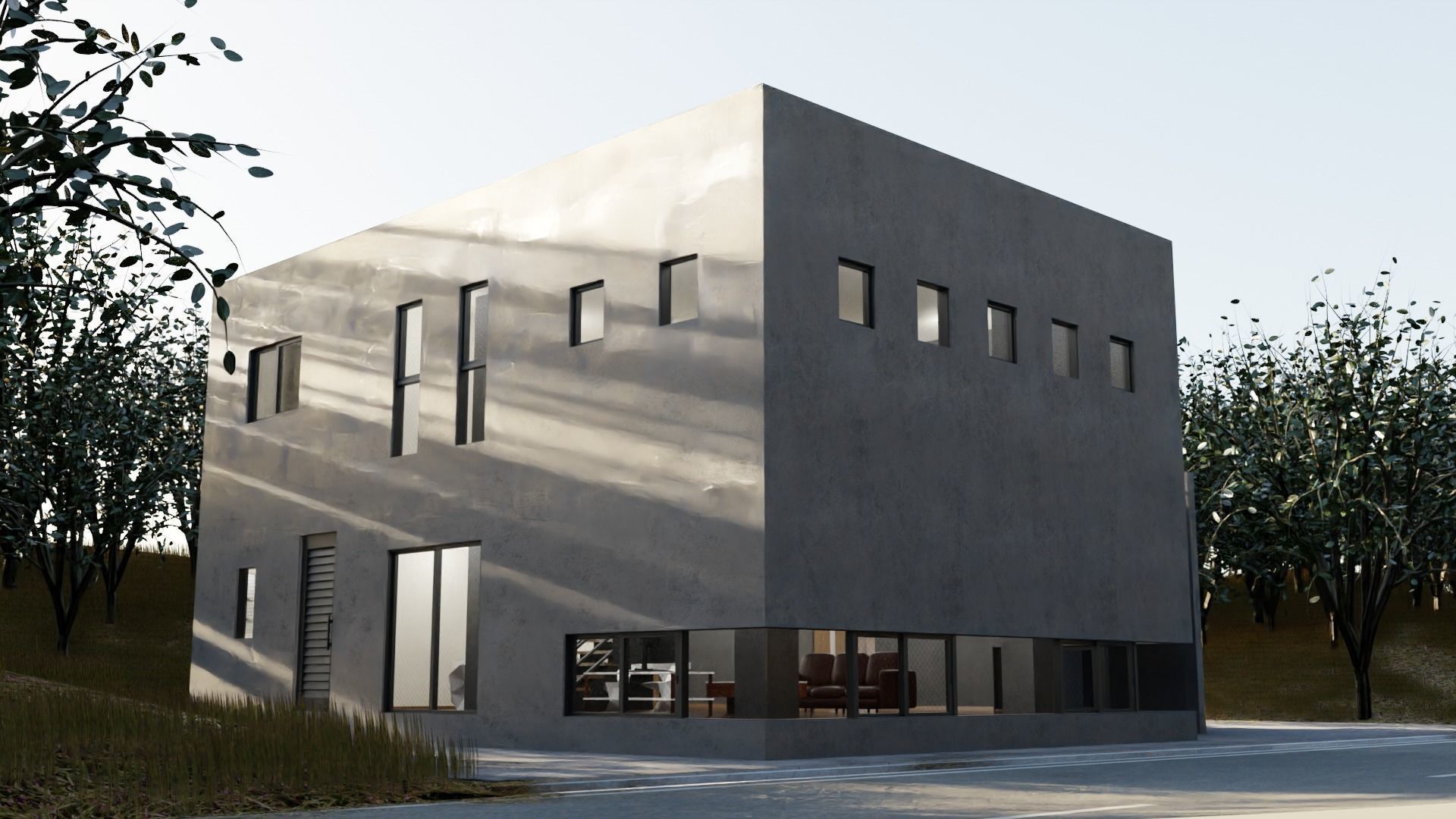 Japanese modern house 3D model | CGTrader
