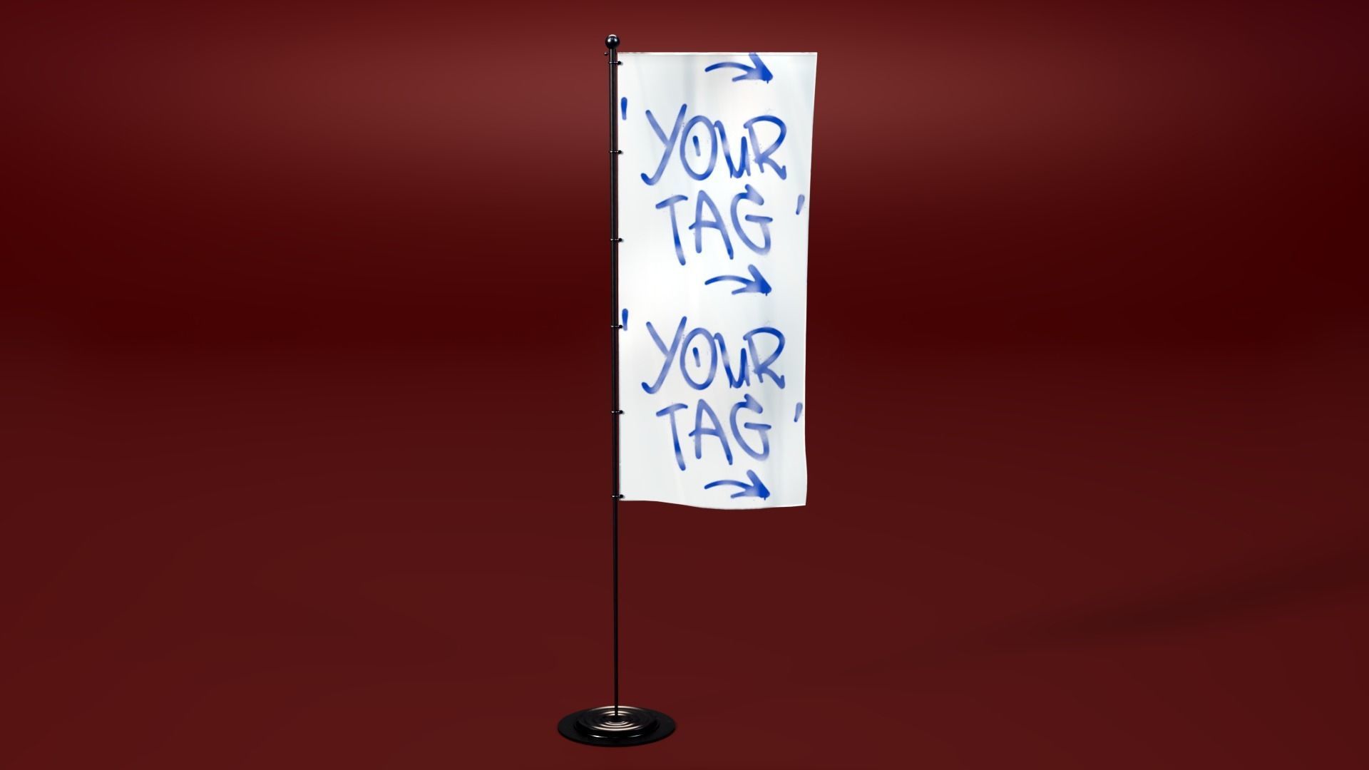 Splash Flag1 3D model | CGTrader