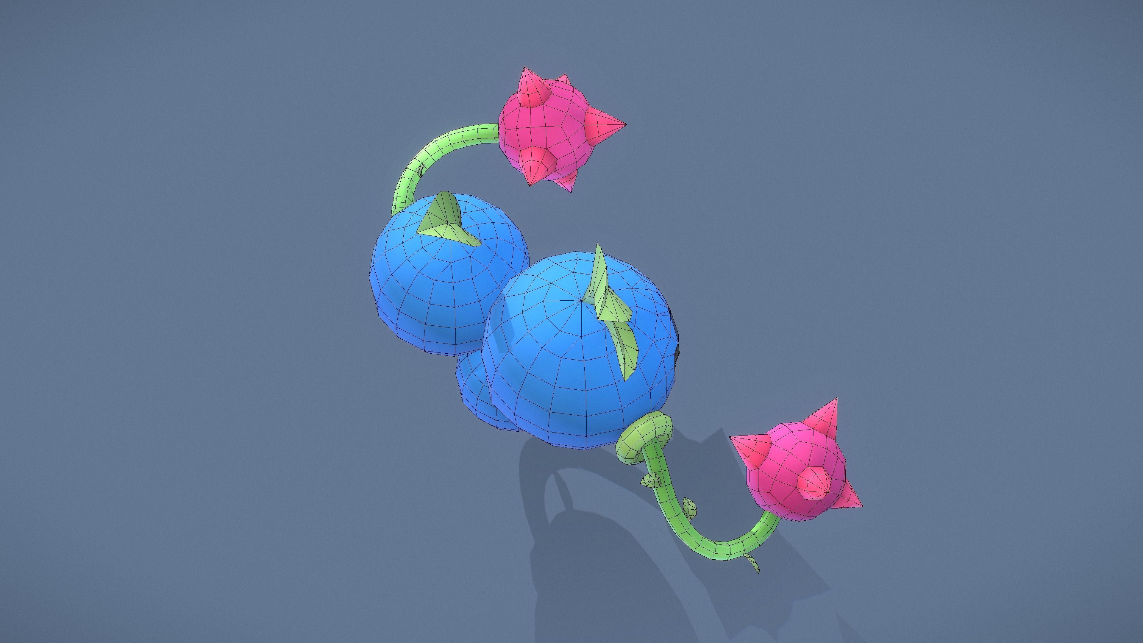 3D model Cartoon Characters - Big Blueberry Warrior VR / AR / low-poly ...