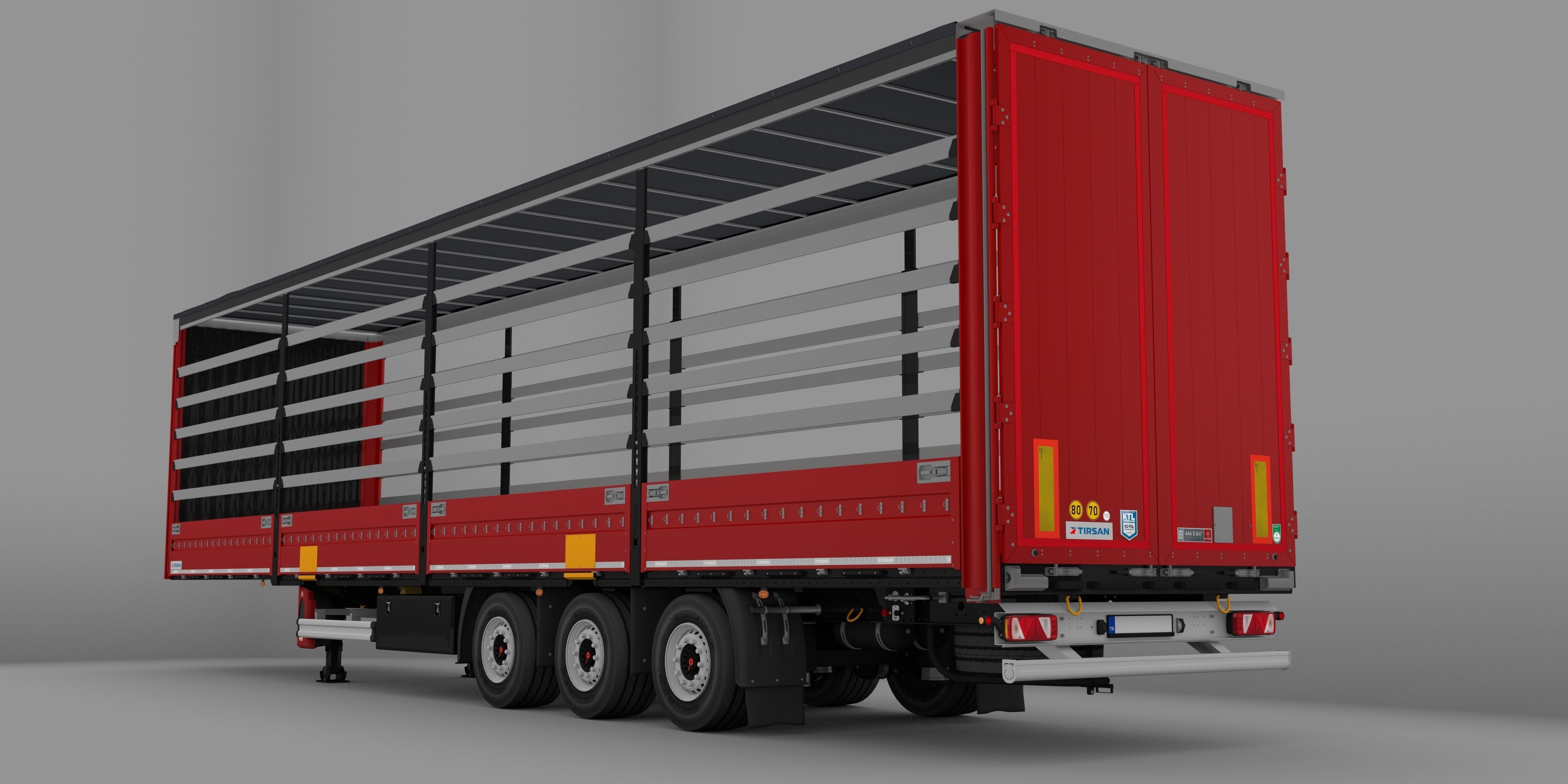 3D model Tirsan Mega Trailer VR / AR / low-poly | CGTrader