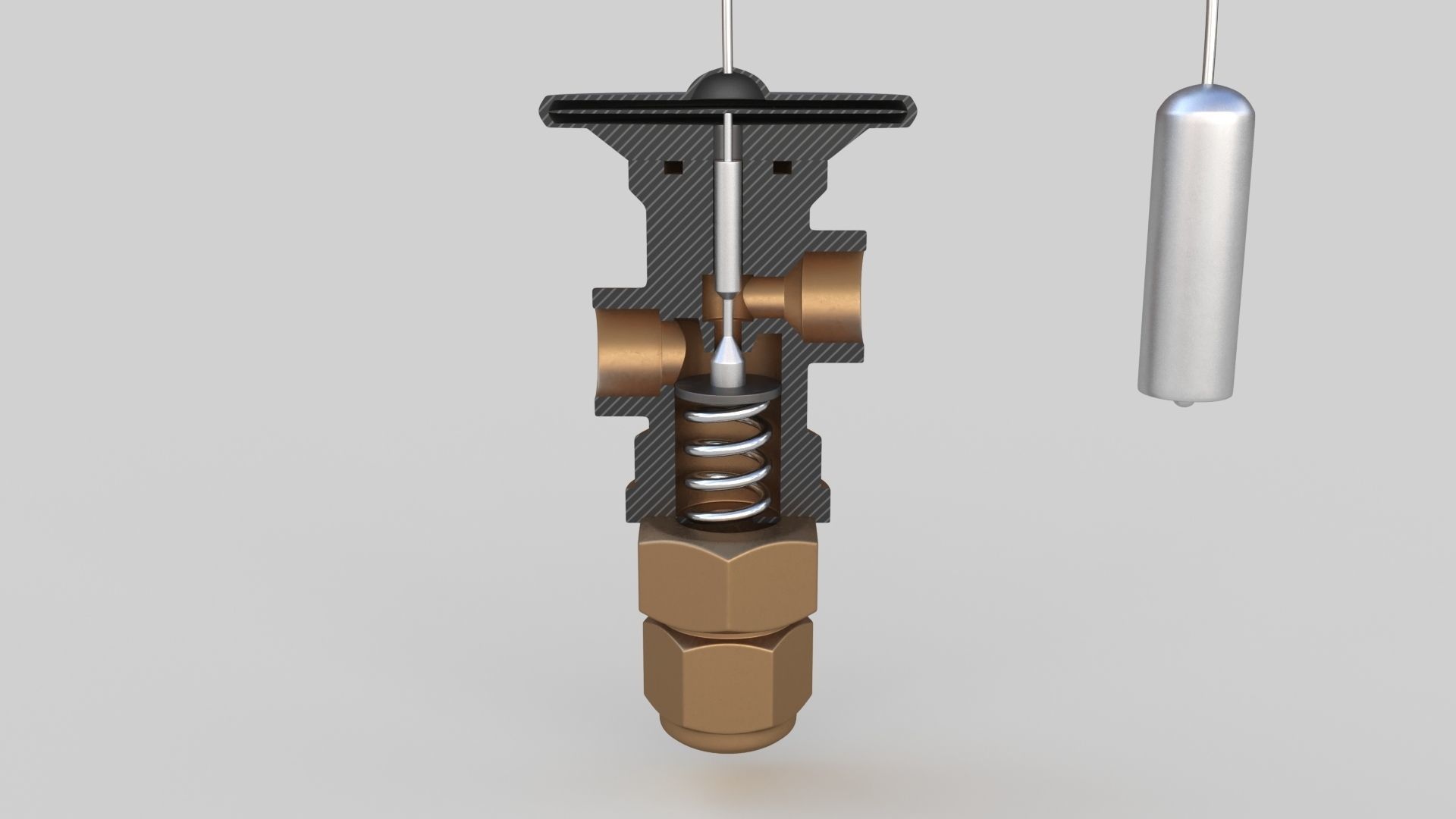 Thermal Expansion Valve 3D model rigged | CGTrader