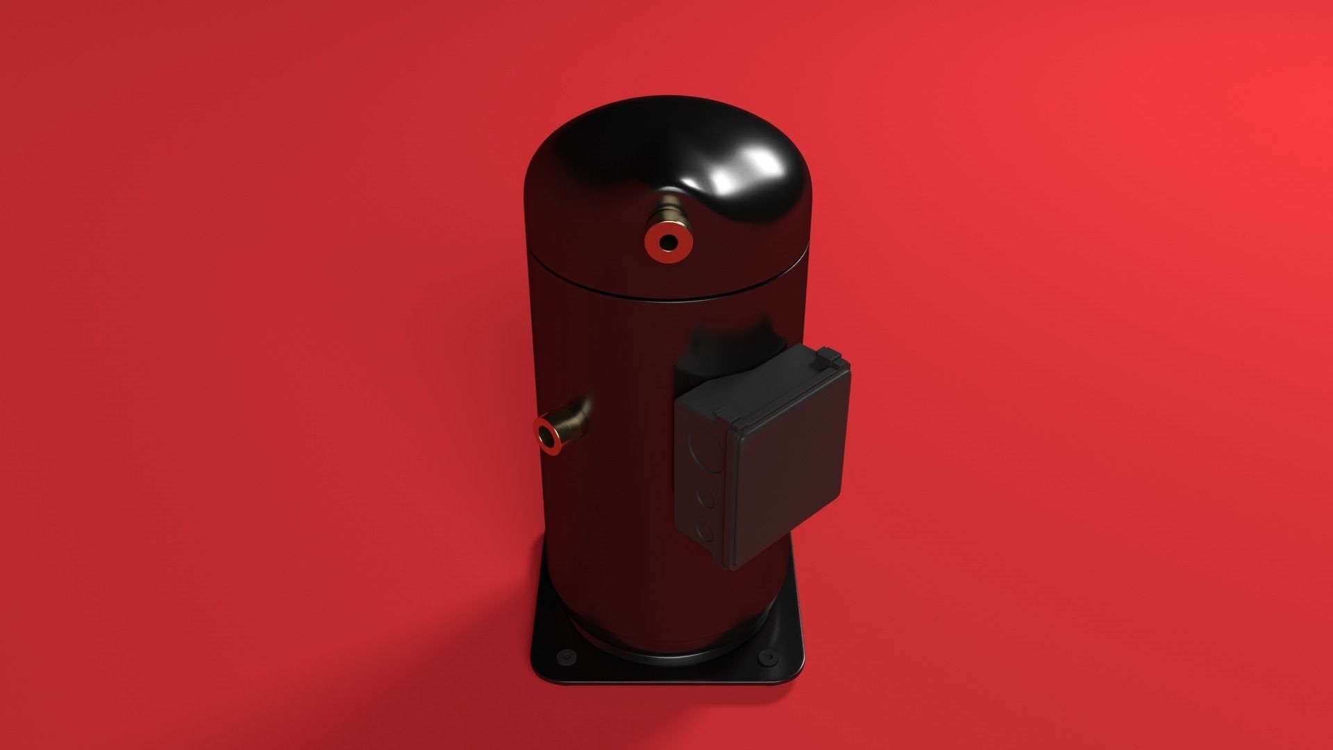 Scroll Compressor 3D model animated rigged | CGTrader