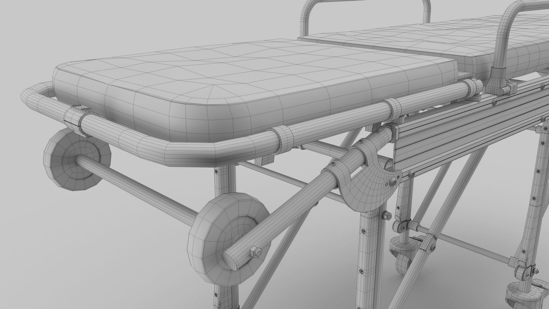 Gurney Stretcher 3D model rigged | CGTrader