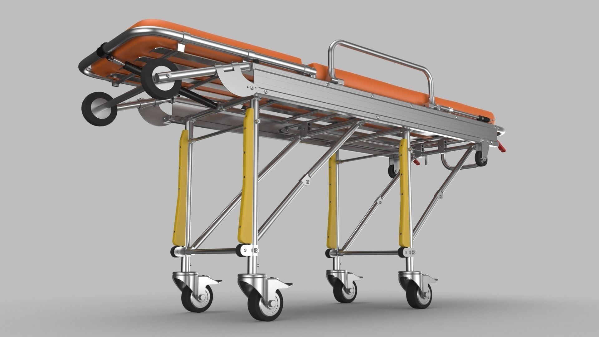 Gurney Stretcher 3D model rigged | CGTrader