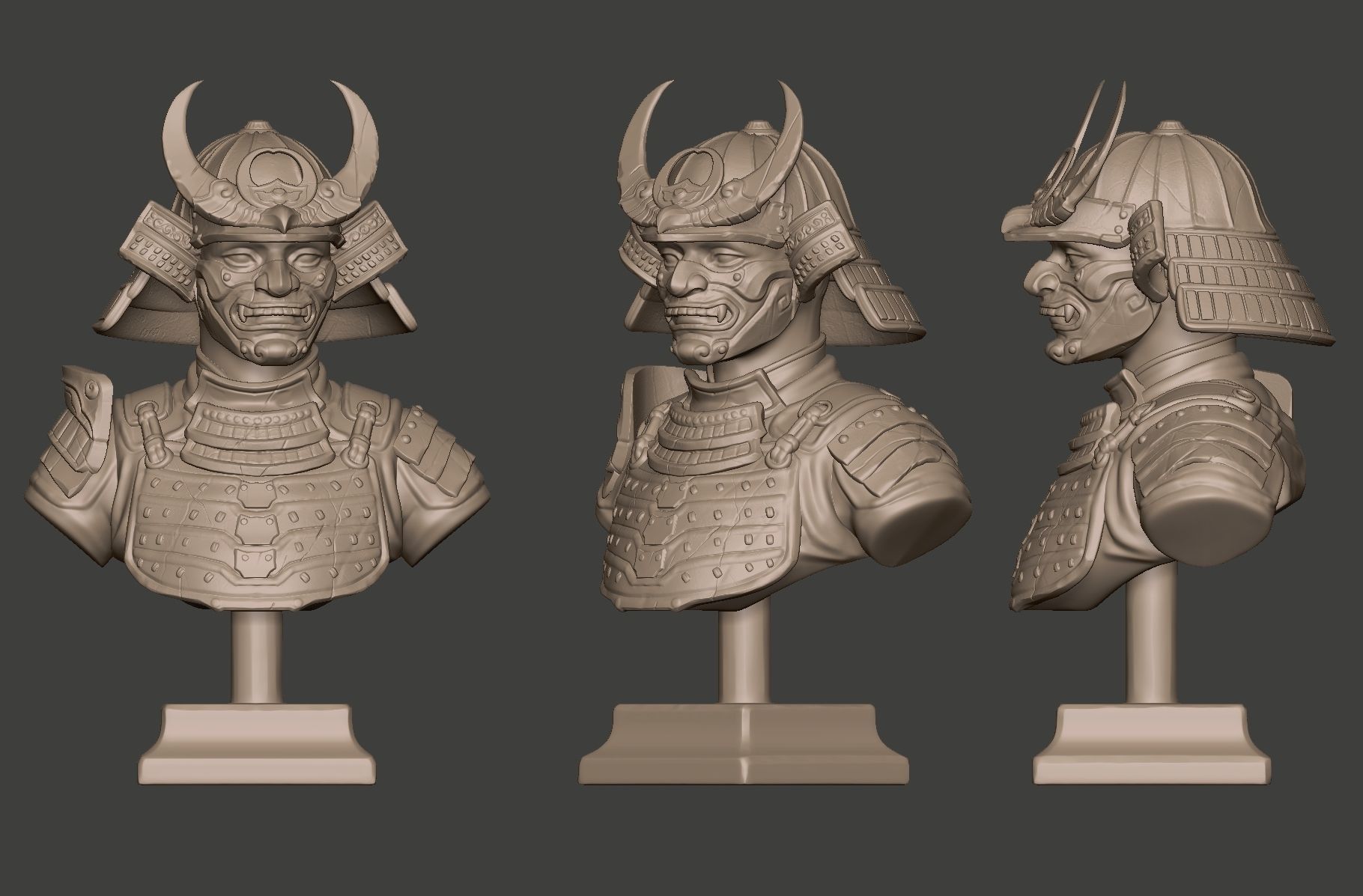 Samurai Head 3D model 3D printable | CGTrader
