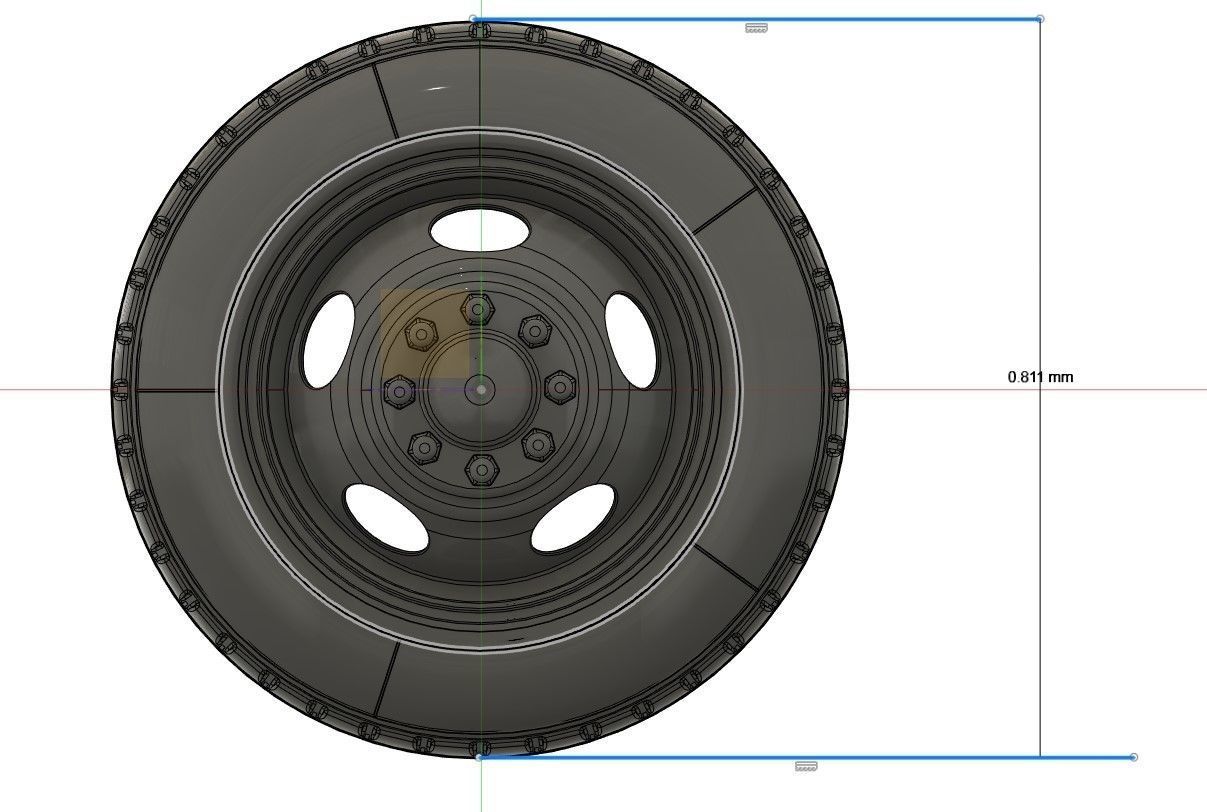 Heavy truck front wheel free 3D model 3D printable | CGTrader