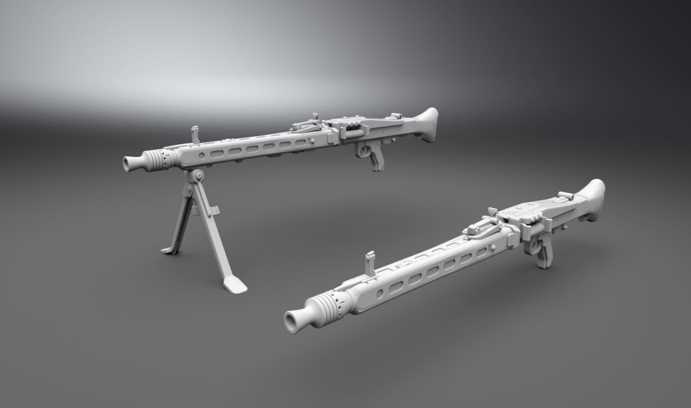 MG42 Scale model 3D model 3D printable | CGTrader