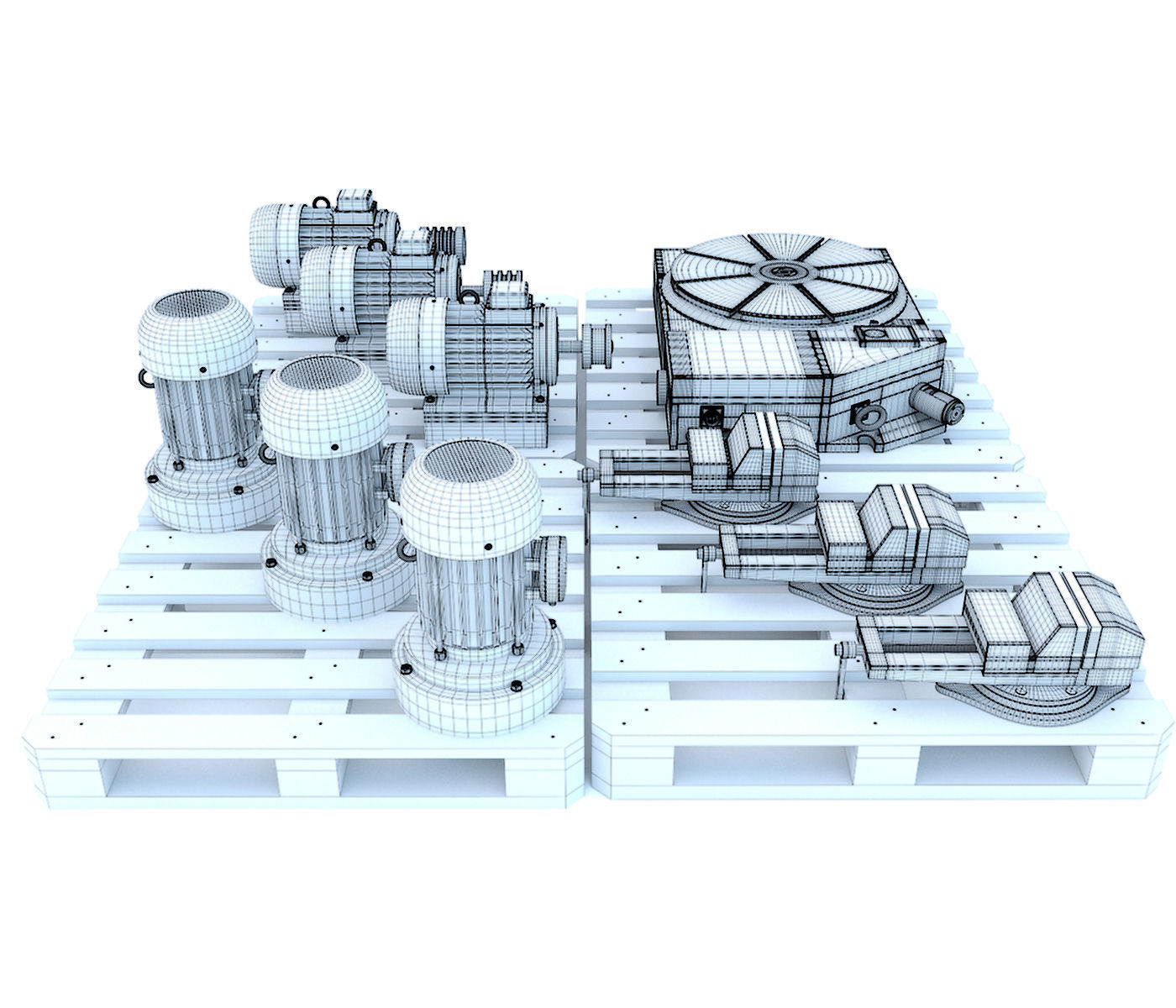 Spare parts of industrial machine tools - Collection 2 3D model | CGTrader