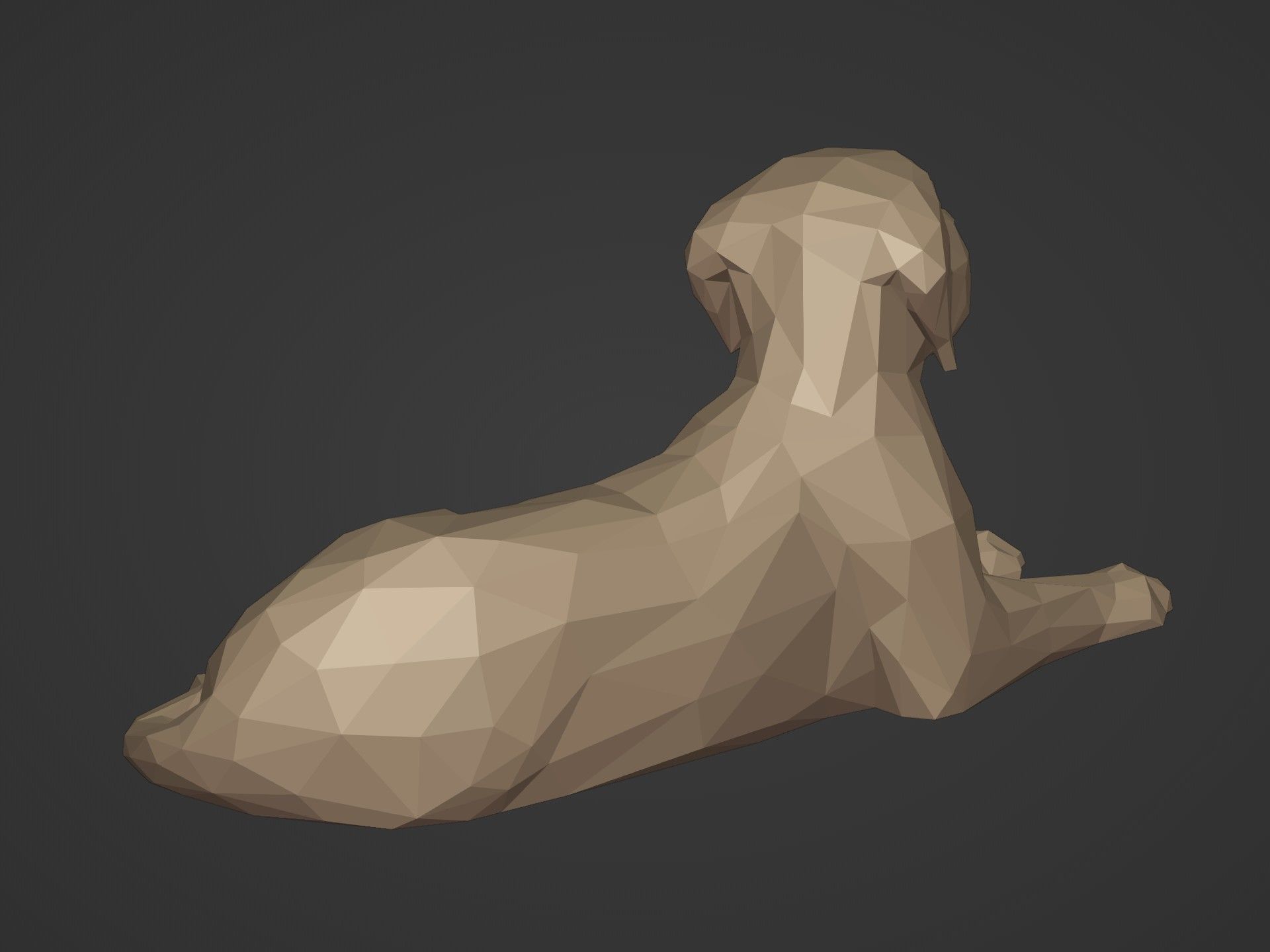 Polygonal Dog - Labrador Statue -- Ready for 3D Printing 3D model 3D ...