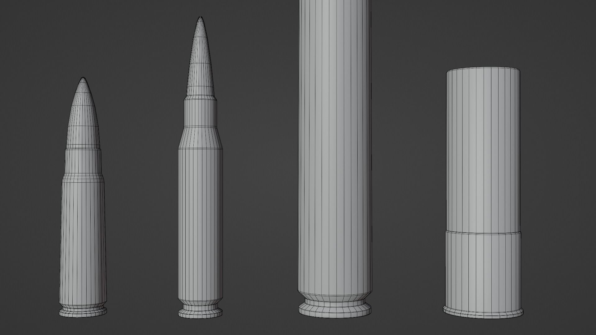 3D model Eight Bullets VR / AR / low-poly | CGTrader