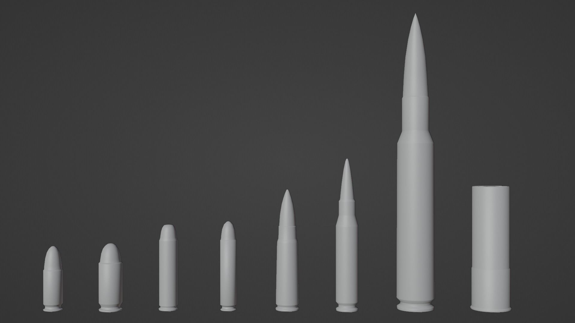 3D model Eight Bullets VR / AR / low-poly | CGTrader