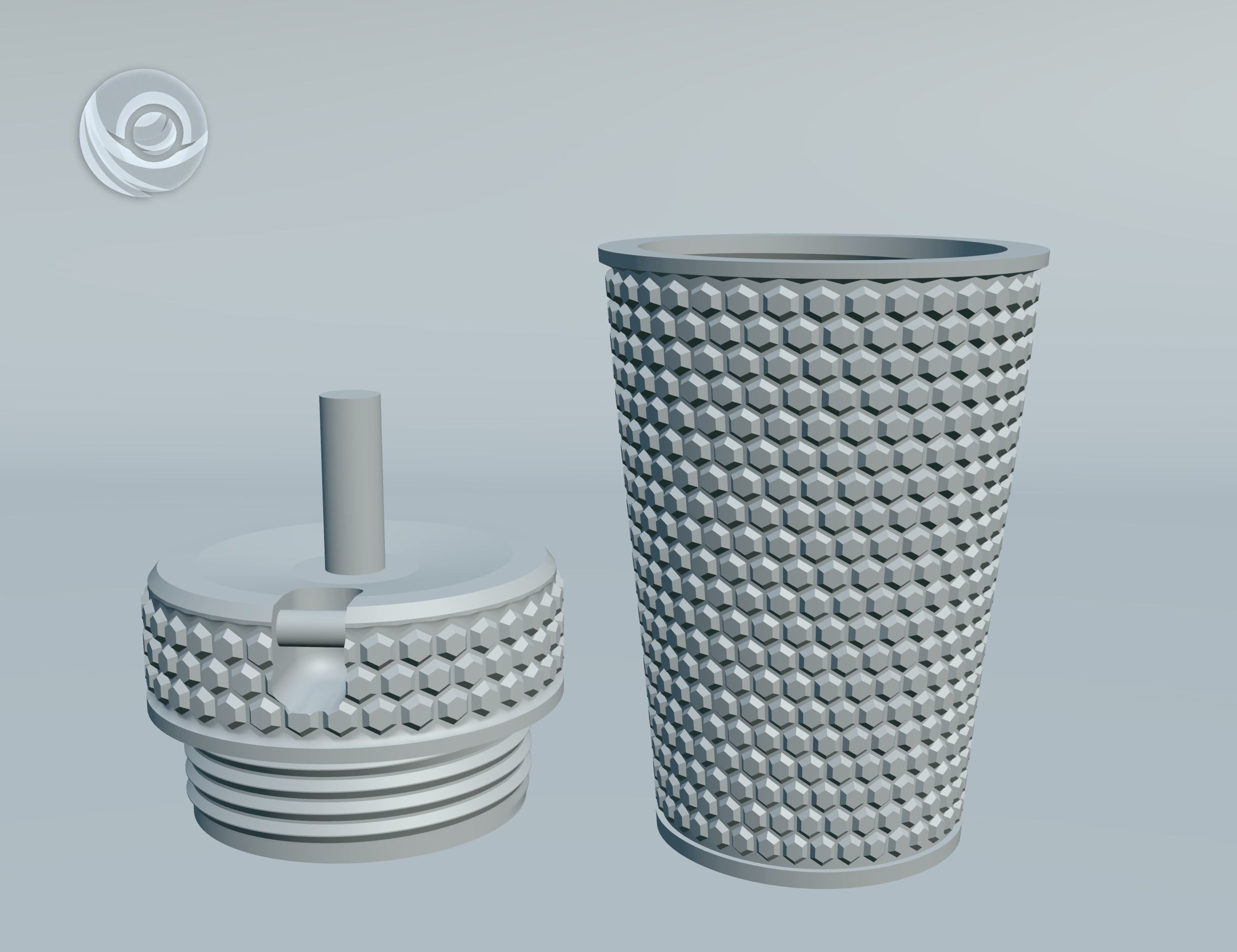 StarBucks Studded Tumbler Keychain STL File for 3D printing 3D model 3D ...