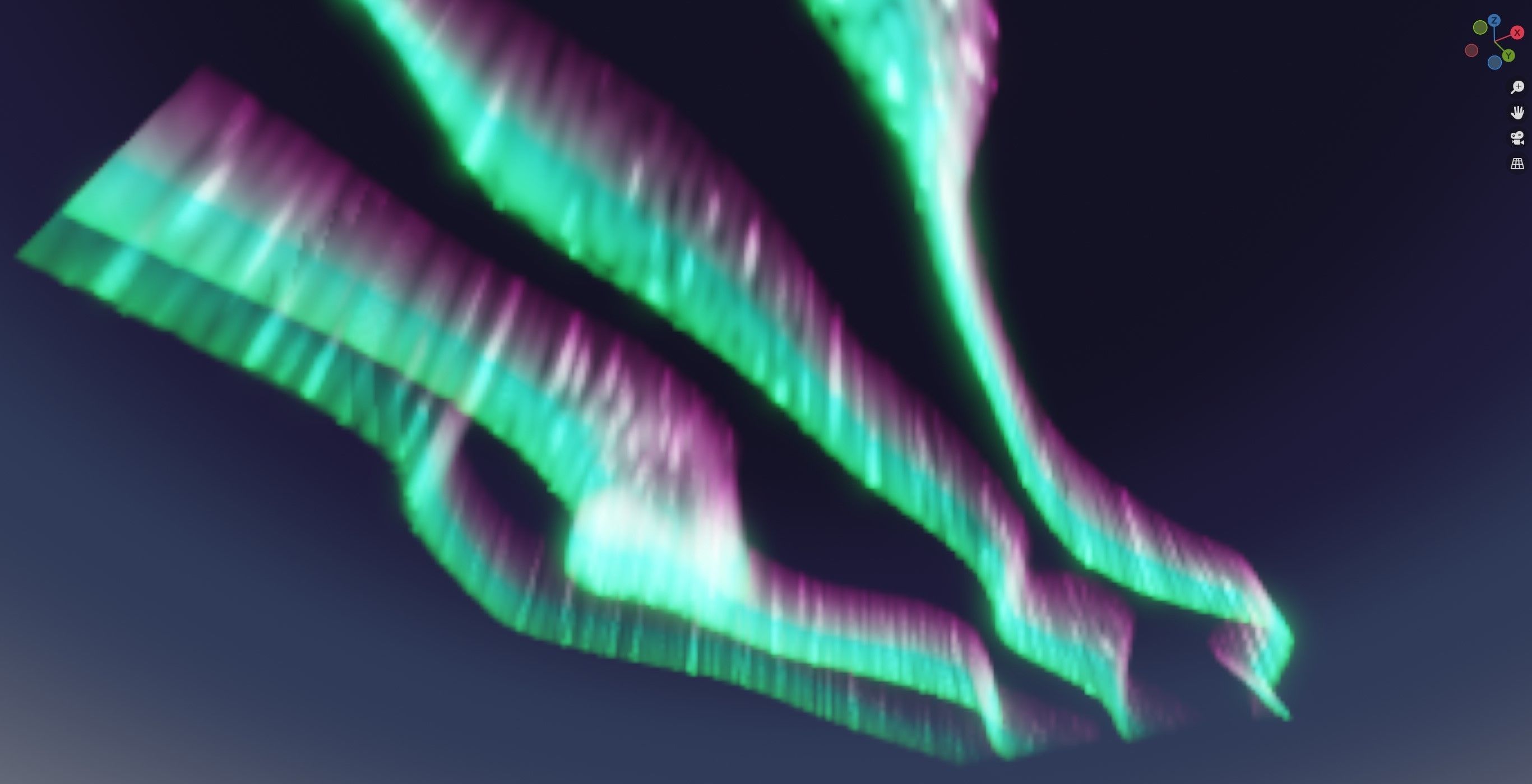 Aurora Borealis shader free 3D model | CGTrader