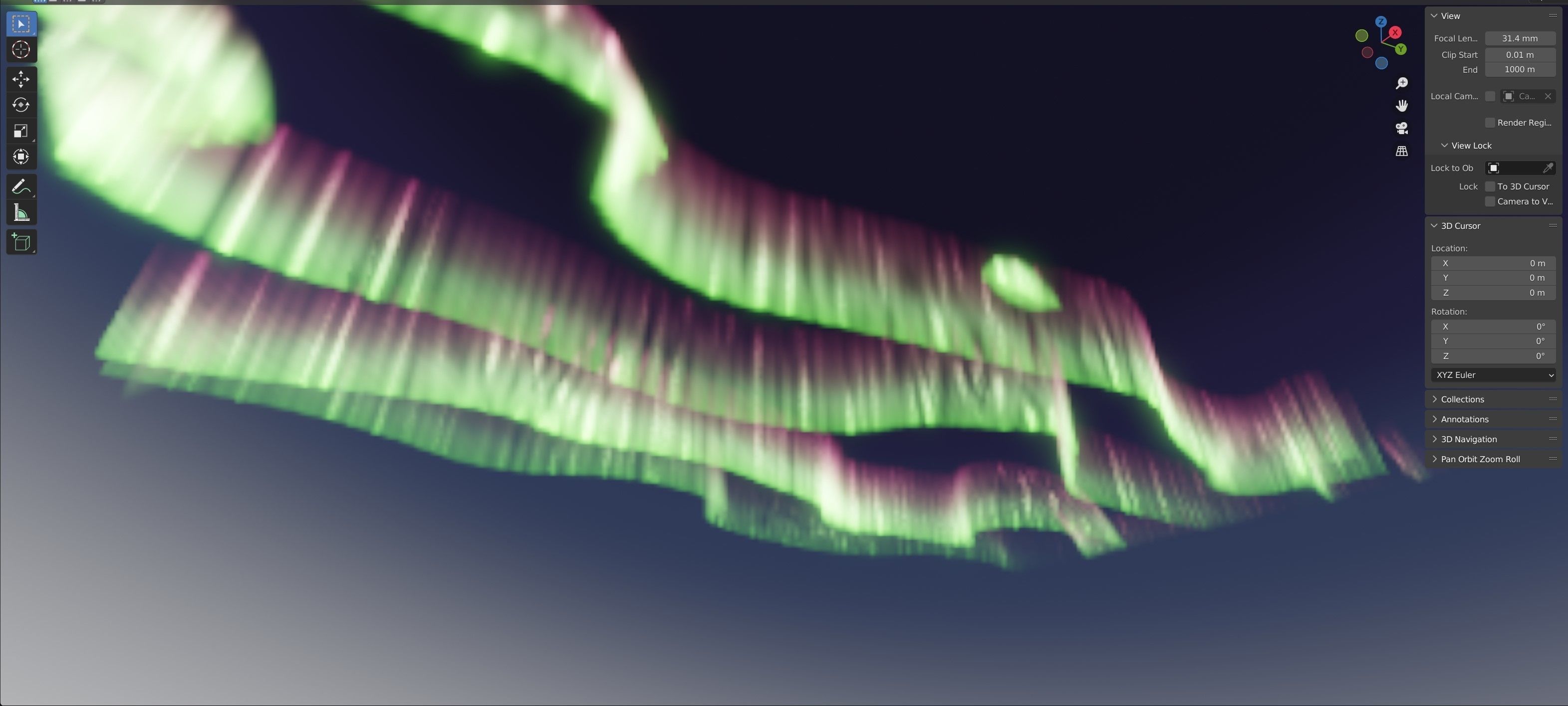 Aurora Borealis shader free 3D model | CGTrader