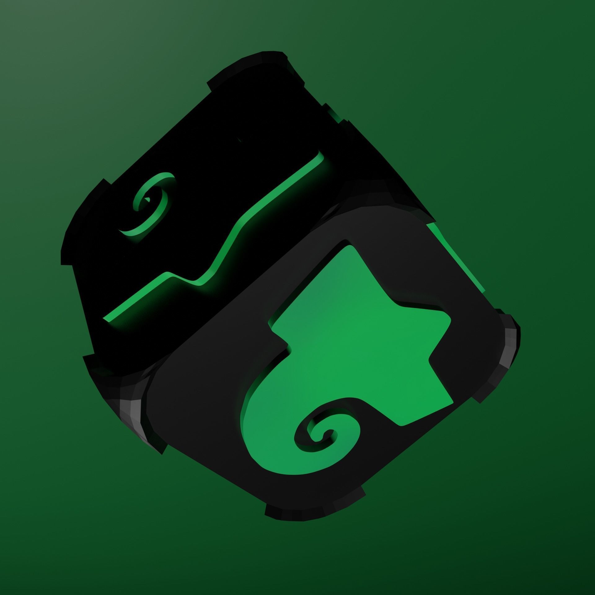 Trovo twitch dice icon free 3D model | CGTrader