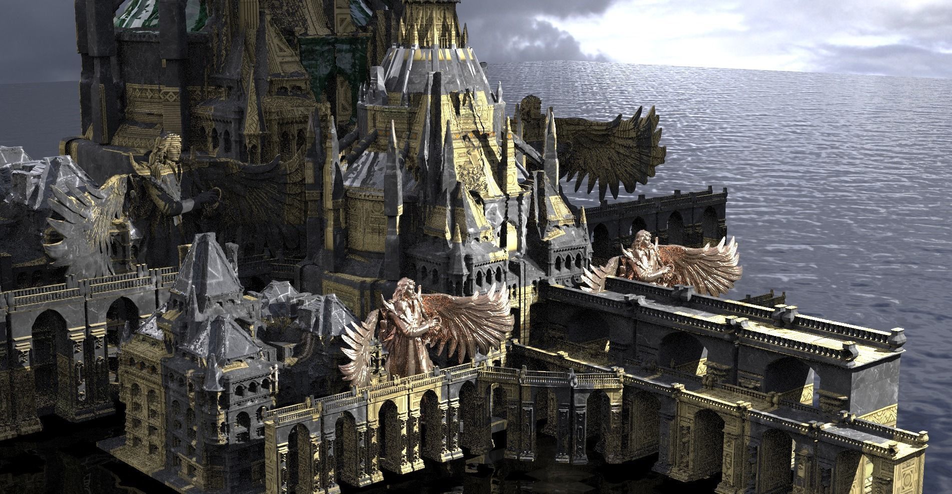 Grand Arch Wizard Castle 3D model | CGTrader