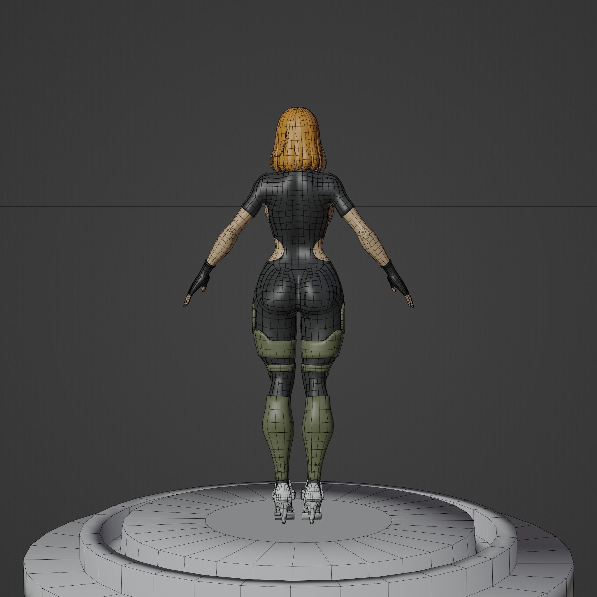 Sci fi Thicc Slim Girl Game Ready Low-poly 3d Model free VR / AR / low ...
