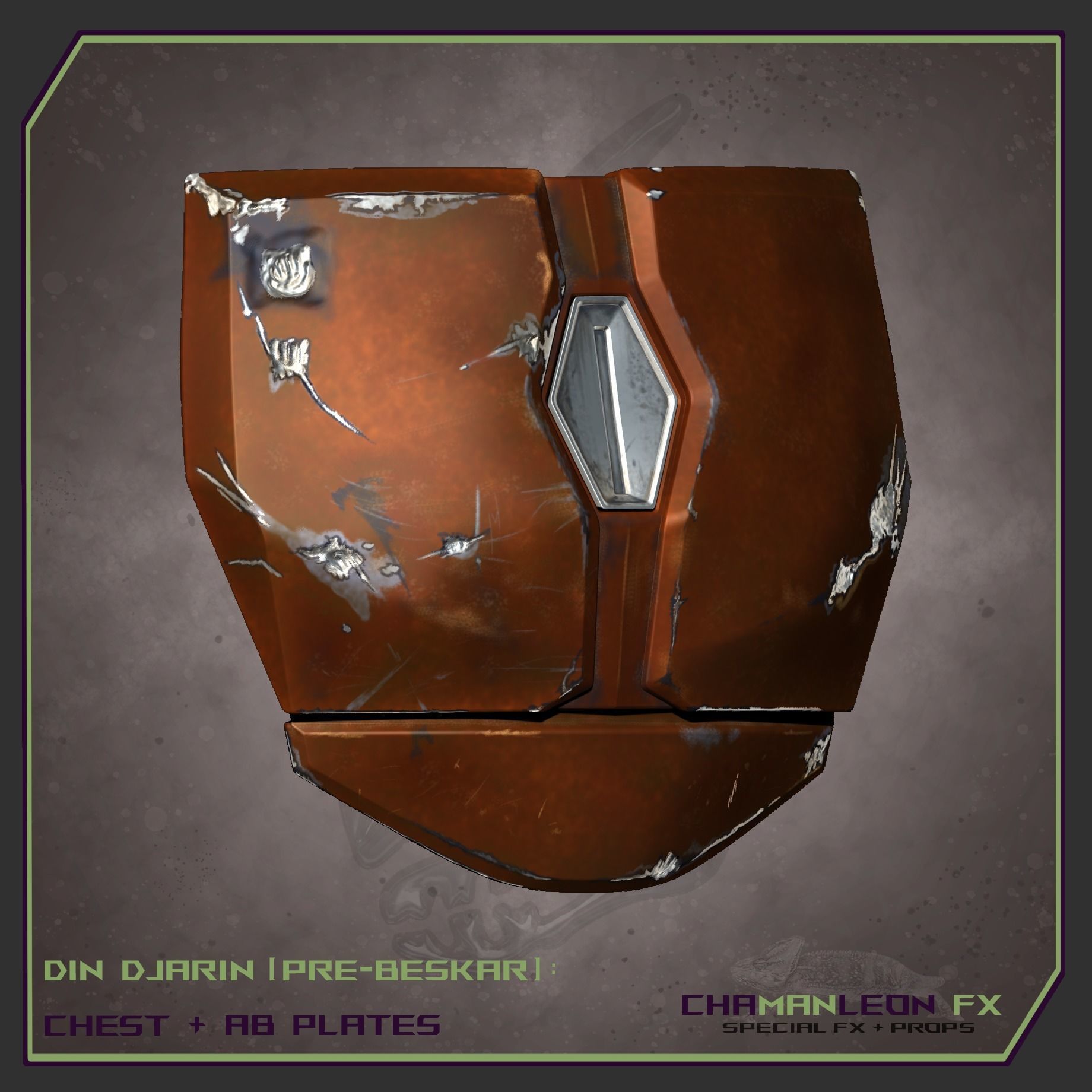 Din Djarin Mandalorian Pre-Beskar Chest and Ab Armor Cosplay 3D model ...