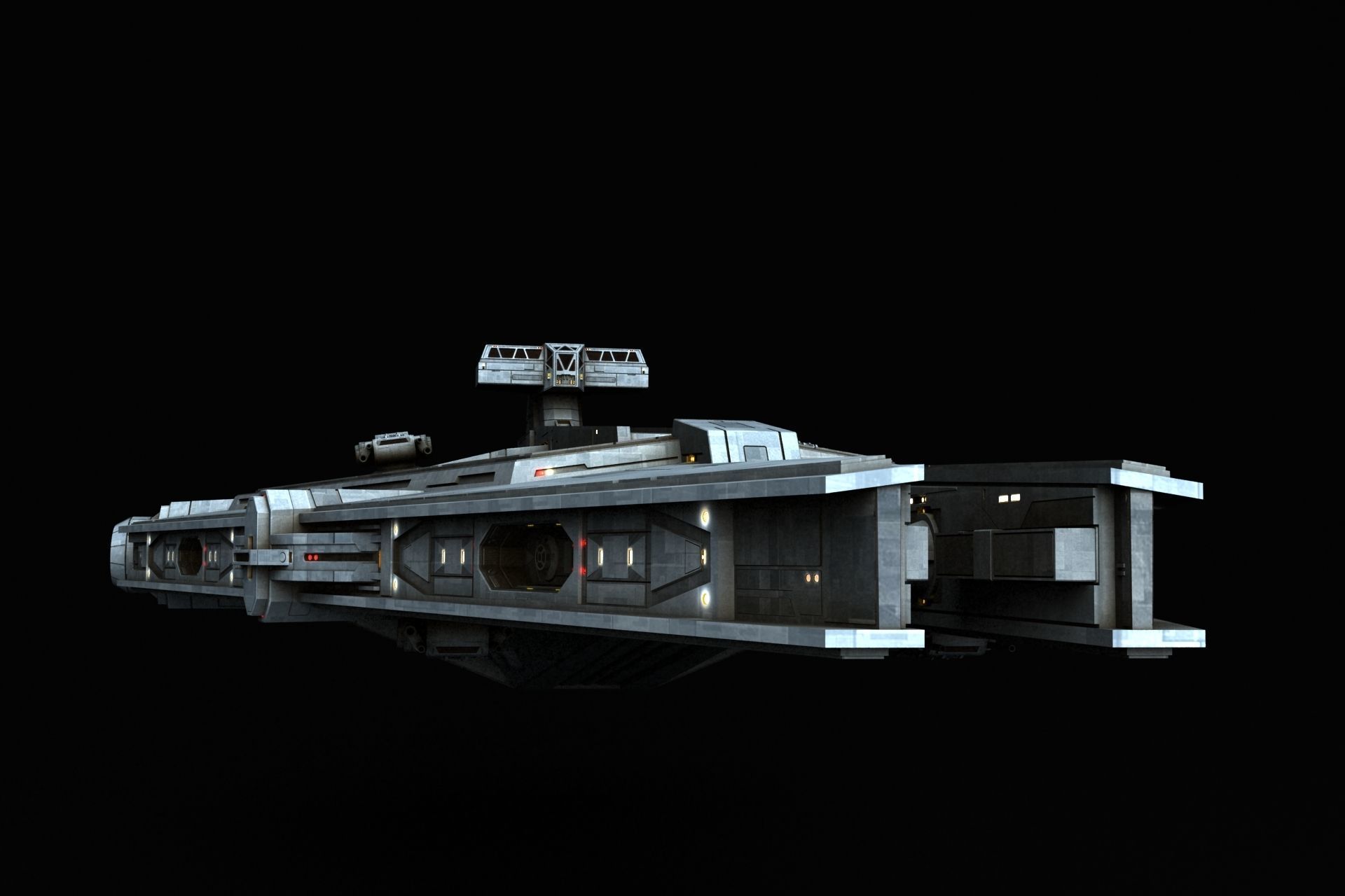 3D model Arquitens-class Light Cruiser - Star Wars VR / AR / low-poly ...