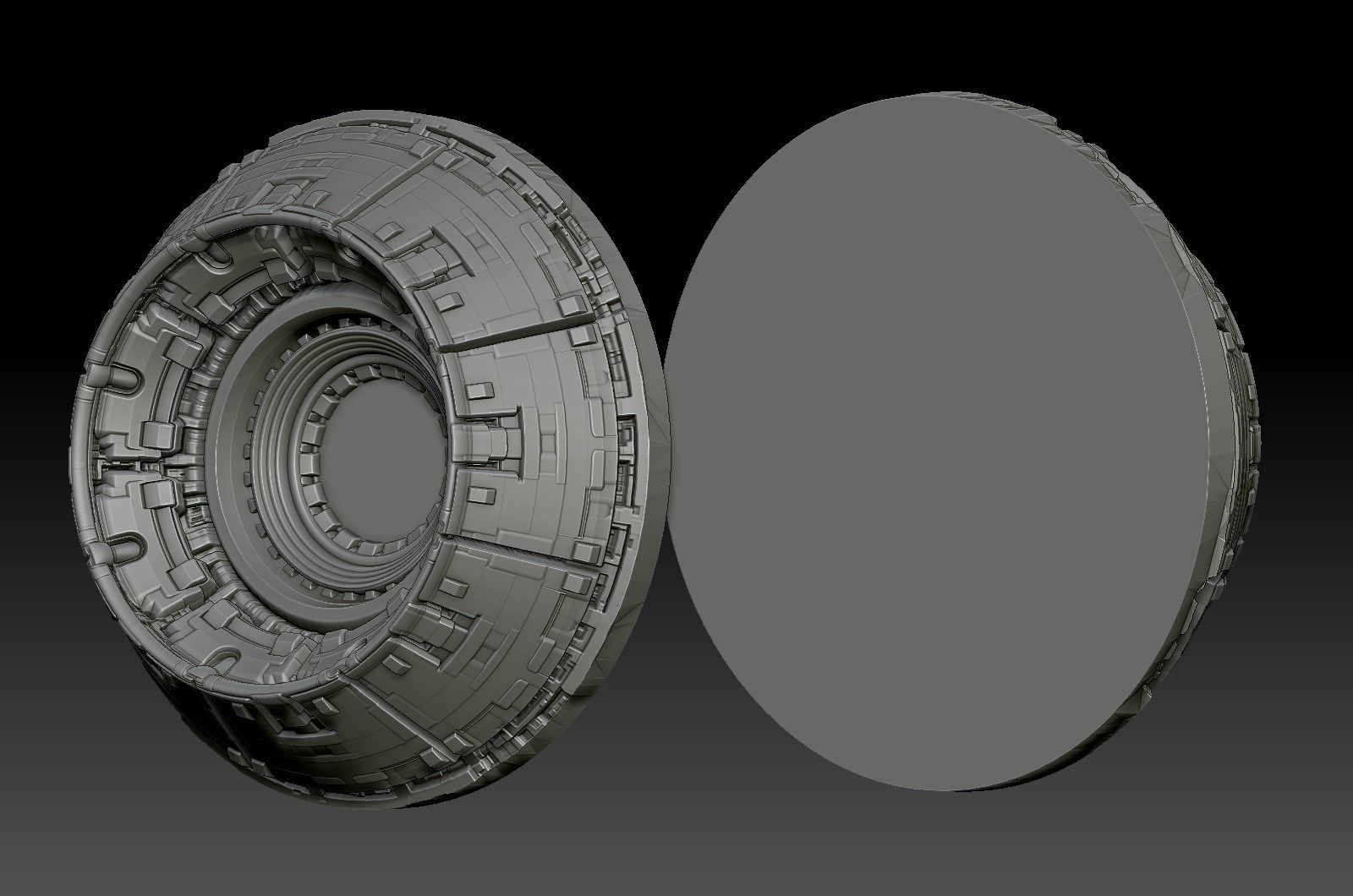 Sci-fi spaceship fighter jet engine flame nozzle 3D model | CGTrader