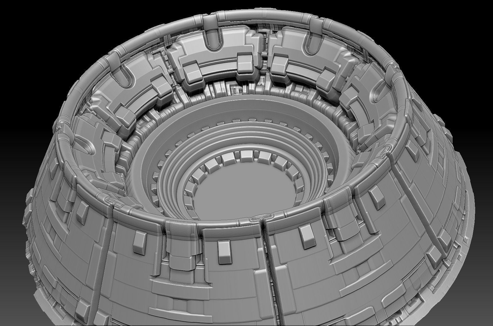 Sci-fi spaceship fighter jet engine flame nozzle 3D model | CGTrader
