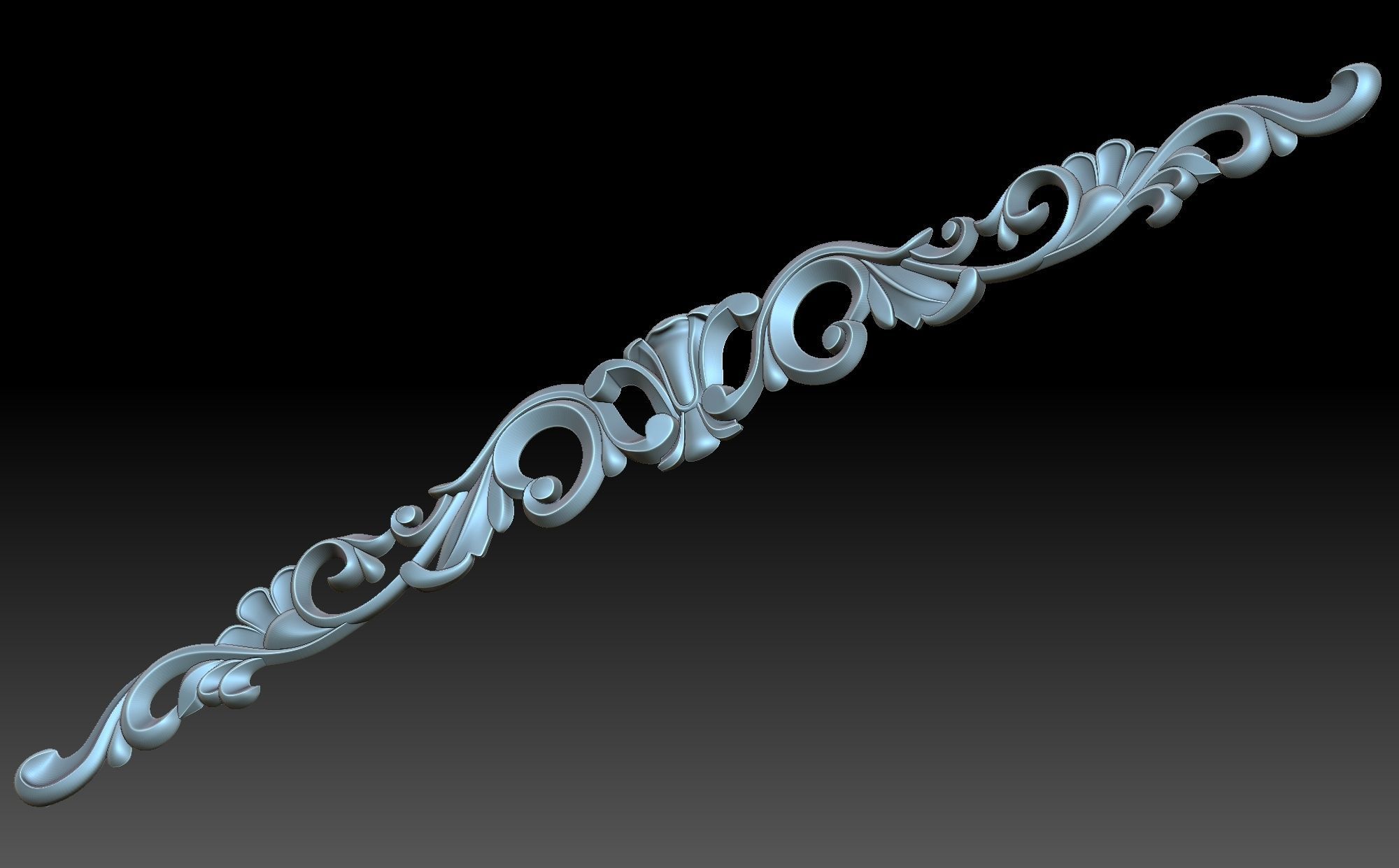 Ornament ornate scroll 3D model 3D printable | CGTrader