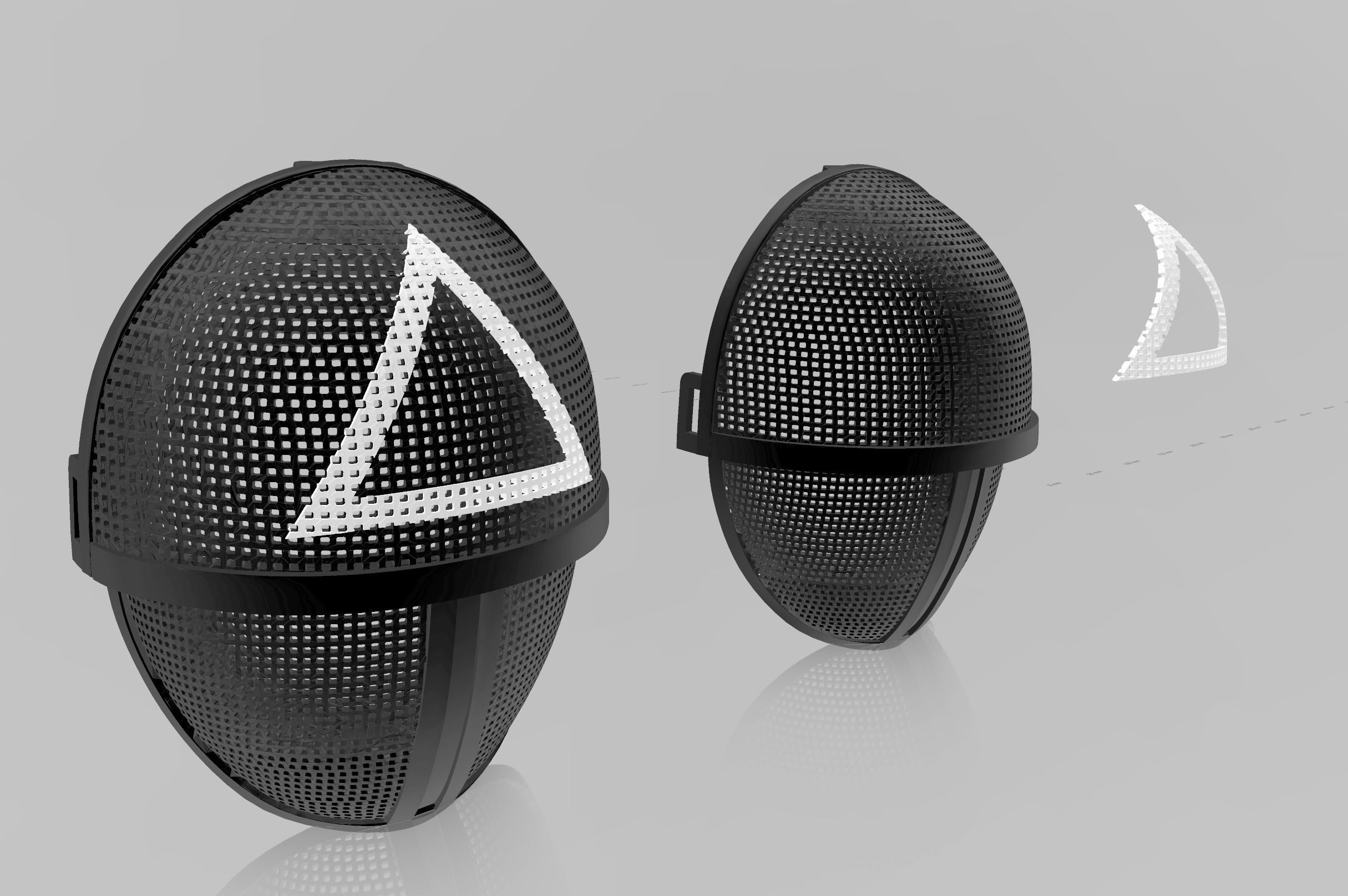 Squid Game Mask 3D Model Triangle Mask 3D model 3D printable | CGTrader