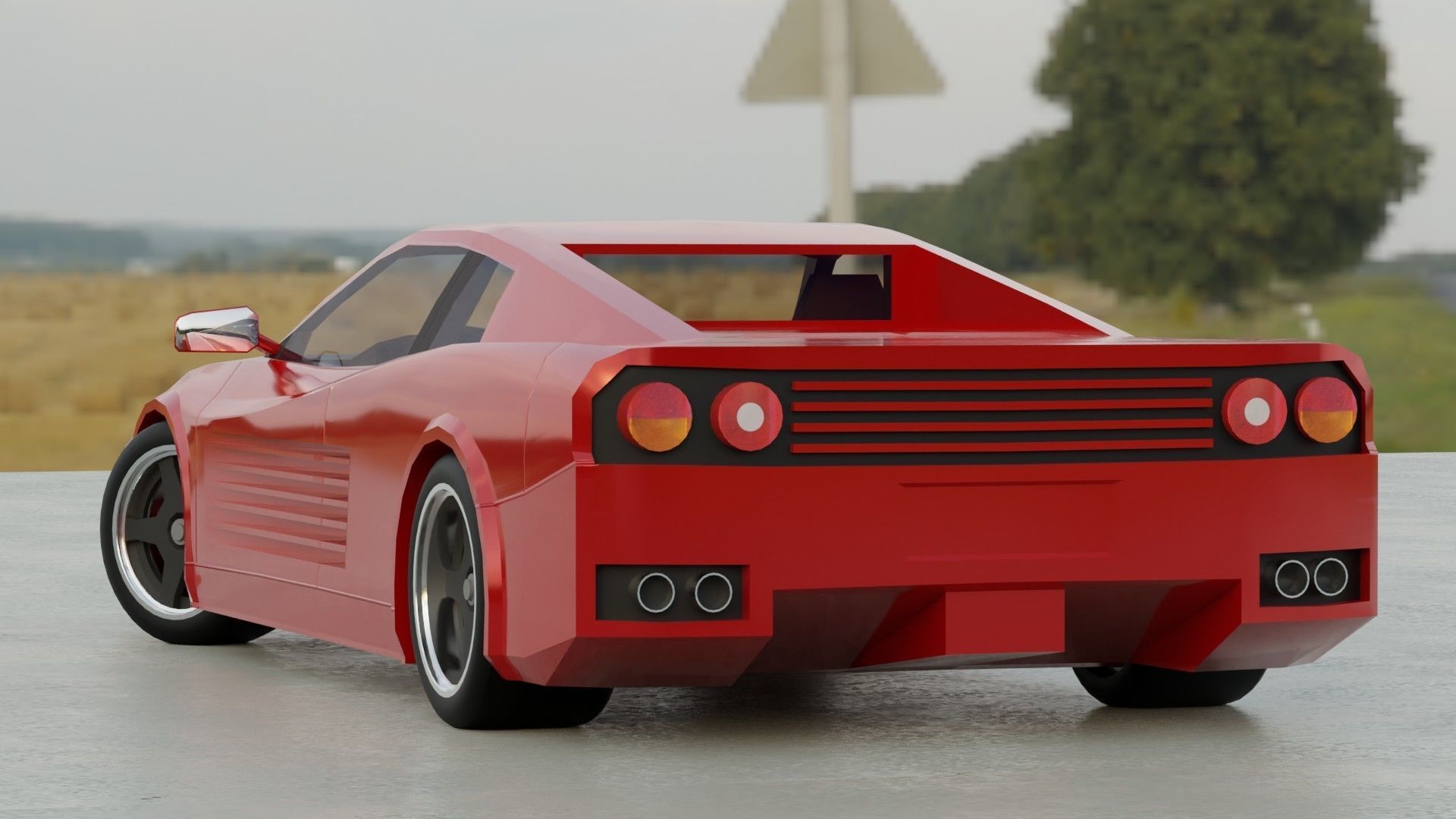 Low poly sports car free VR / AR / low-poly 3D model | CGTrader