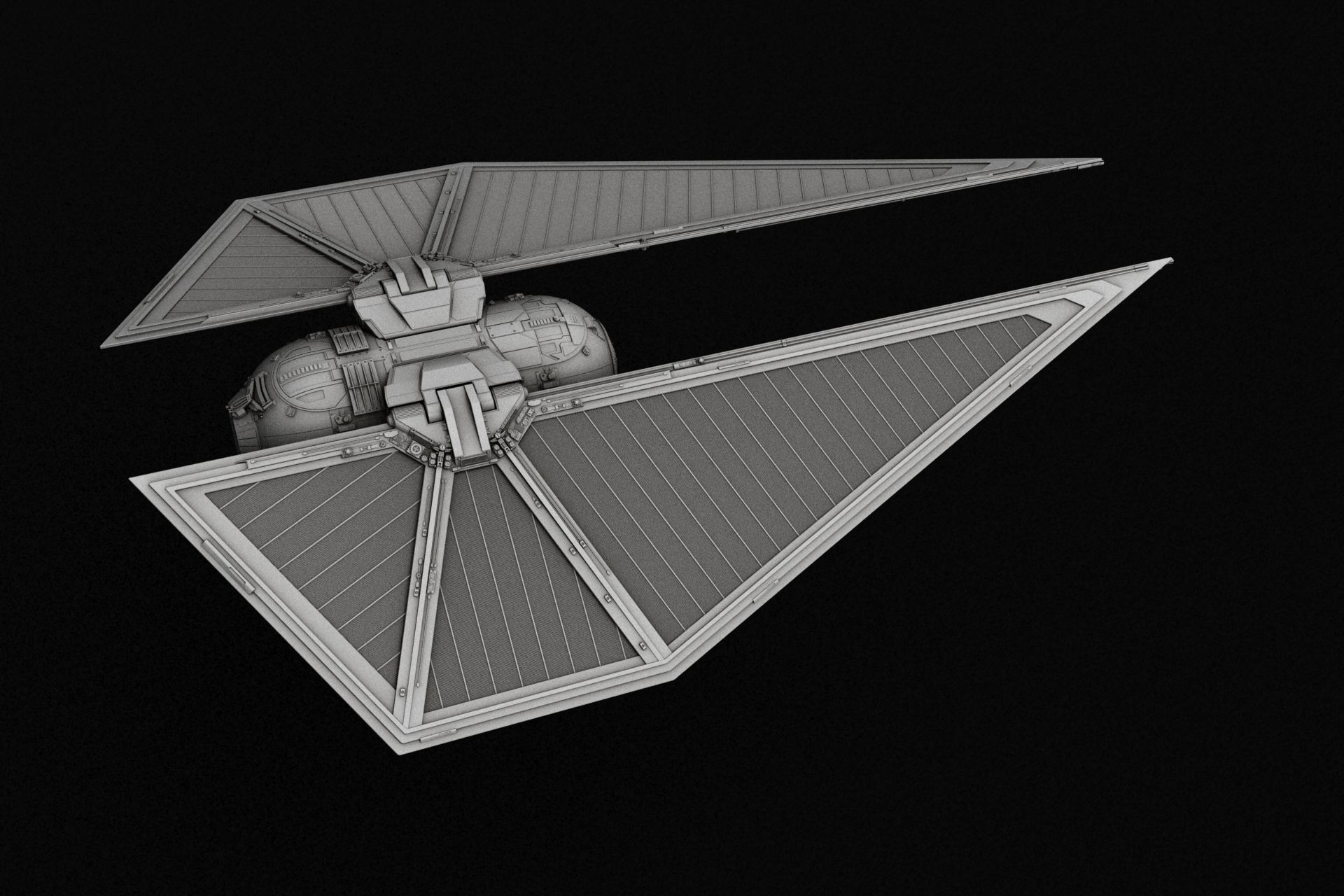 TIE sk x1 Striker - Star Wars 3D model rigged | CGTrader