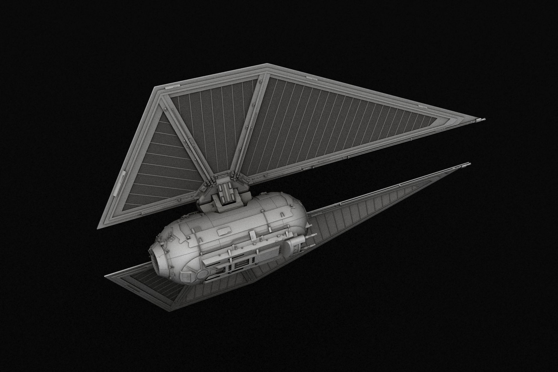 TIE sk x1 Striker - Star Wars 3D model rigged | CGTrader