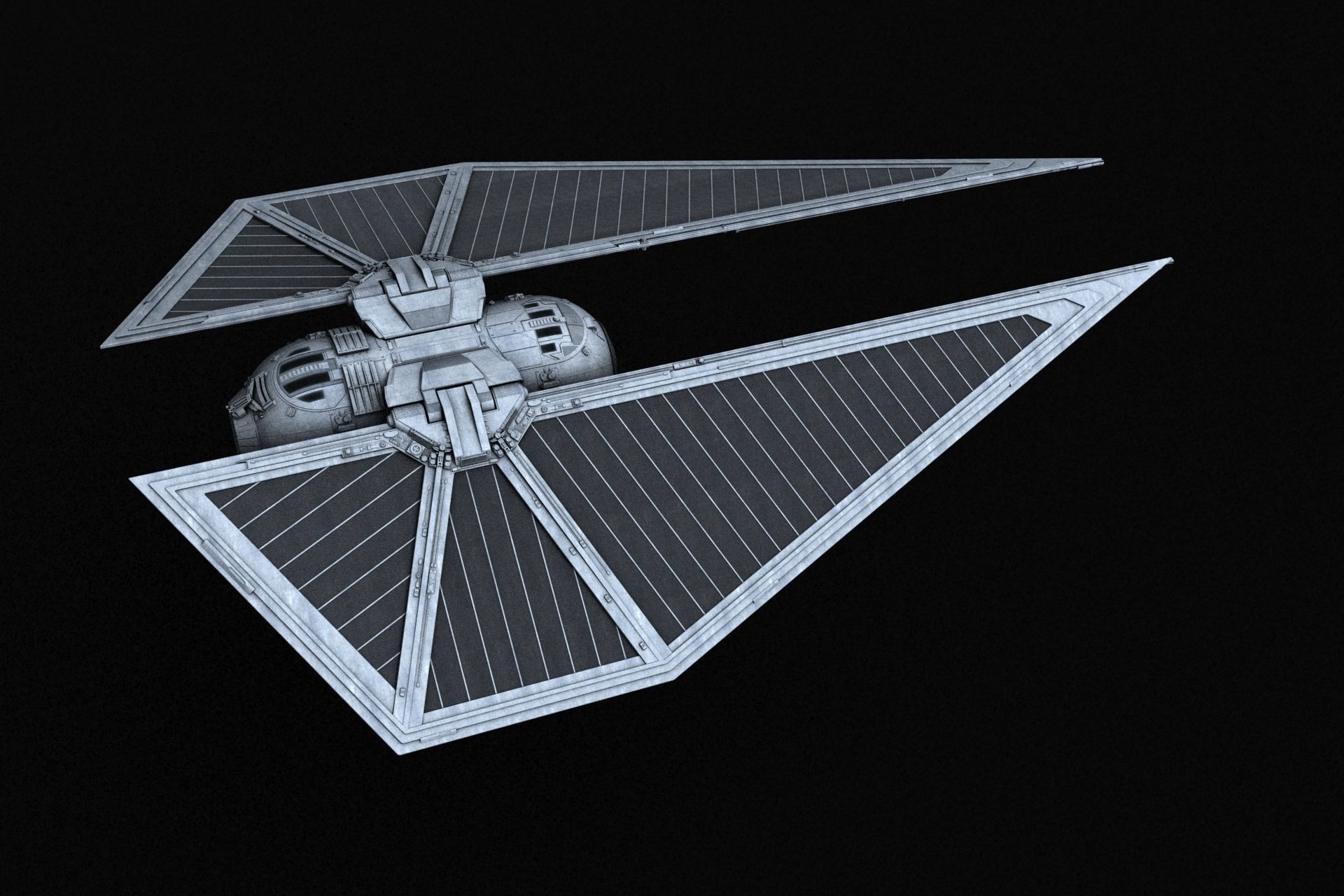 TIE sk x1 Striker - Star Wars 3D model rigged | CGTrader