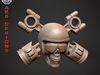 Biker skull v7 Bas relief 3D model 3D printable | CGTrader