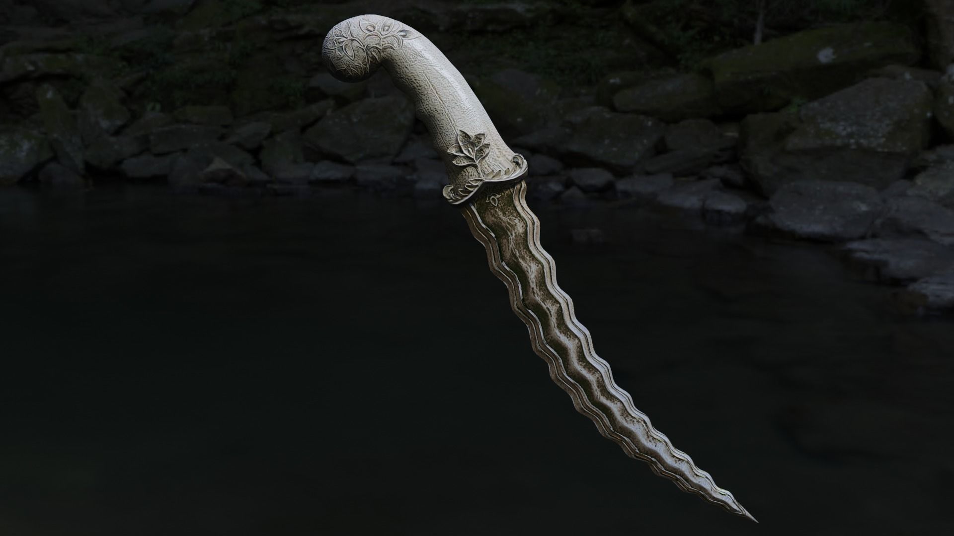 3D model keris lowpoly ready to use for game VR / AR / low-poly | CGTrader