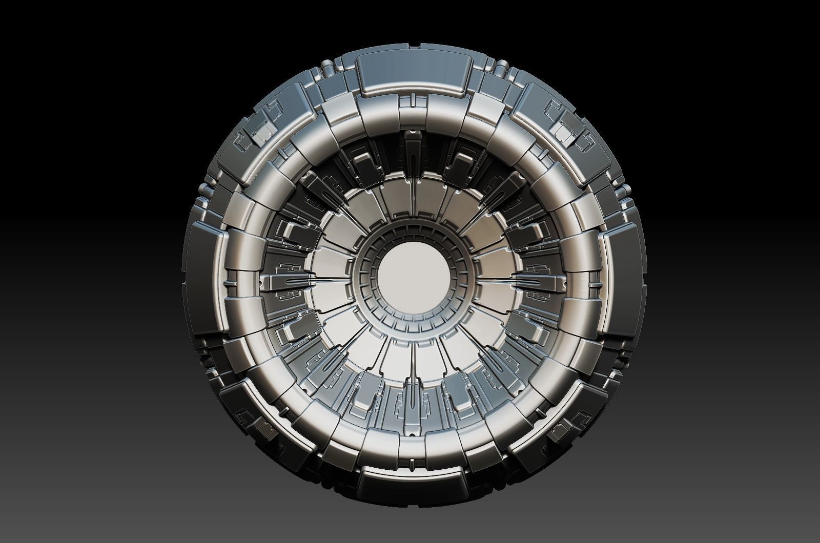 Sci-fi spaceship fighter jet engine flame nozzle 3D model 2 3D model ...