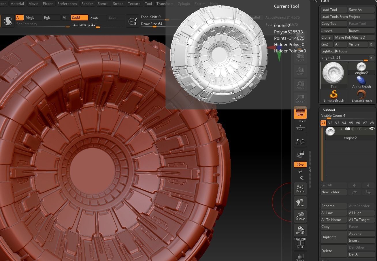 Sci-fi spaceship fighter jet engine flame nozzle 3D model 2 3D model ...