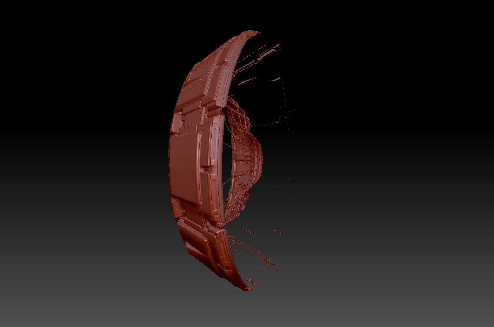 Sci-fi spaceship fighter jet engine flame nozzle 3D model 2 3D model ...