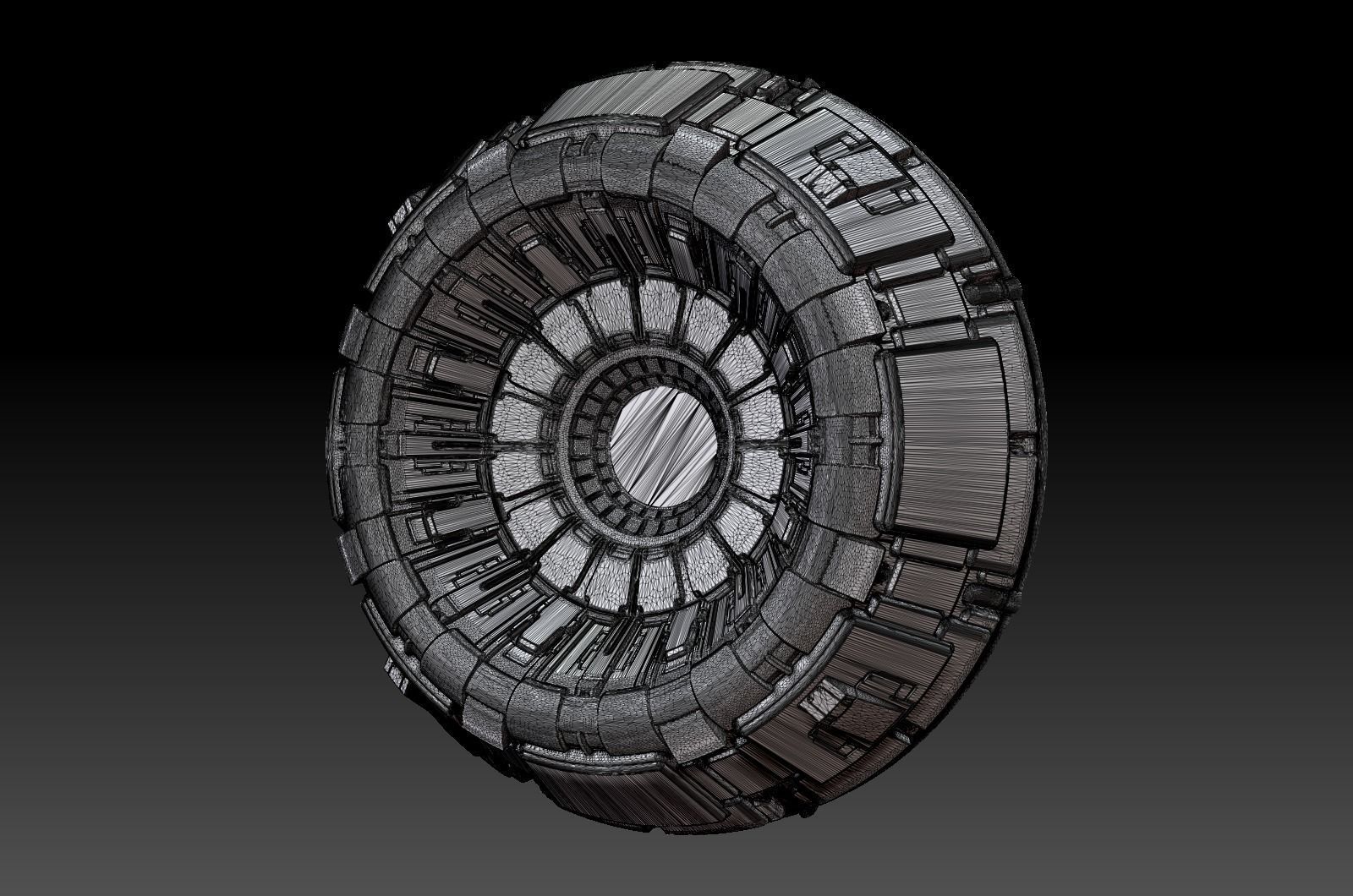 Sci-fi spaceship fighter jet engine flame nozzle 3D model 2 3D model ...